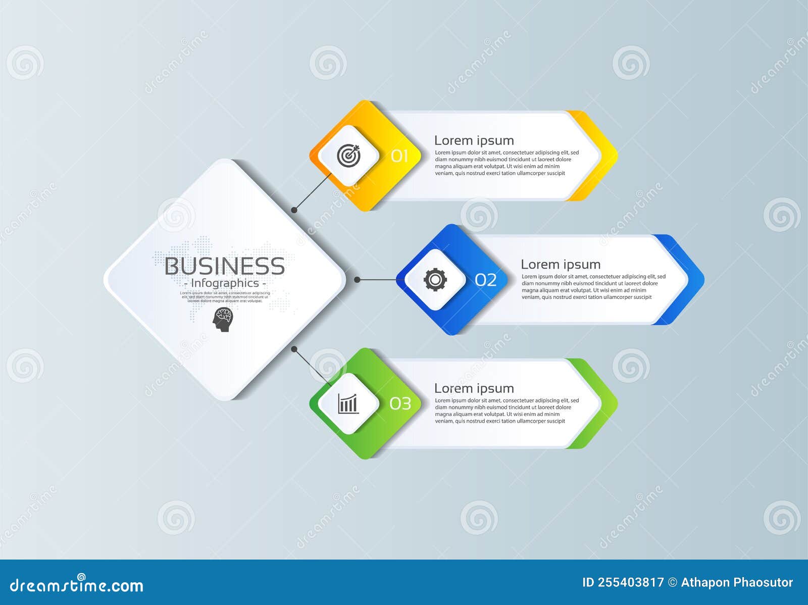 Gradient Steps Infographics Business Template Elements Design Stock ...