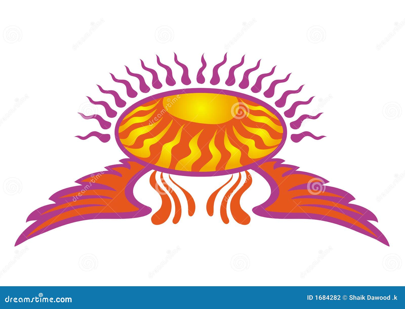 Gradient sun stock illustration. Illustration of season - 1684282