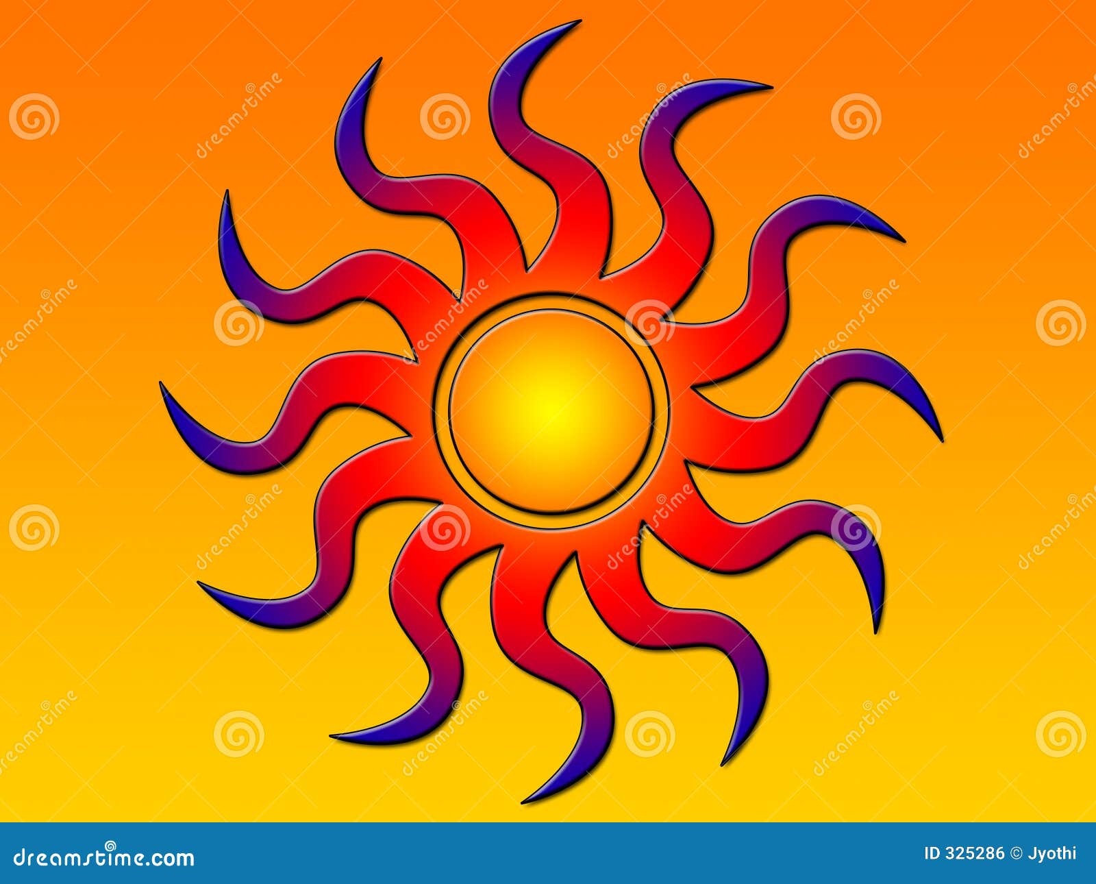 Gradient sun stock illustration. Illustration of season - 325286