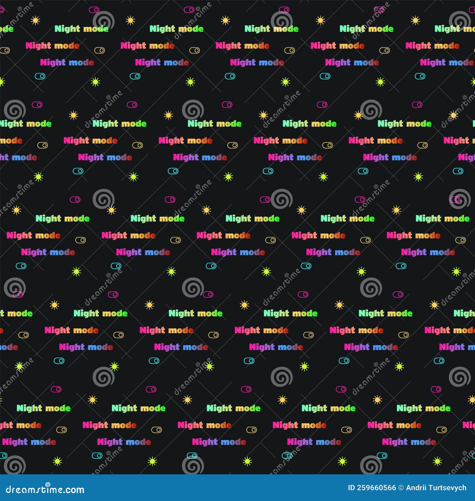 Gradient Text - Night Mode, Vector Rainbow Style on Dark Background ...