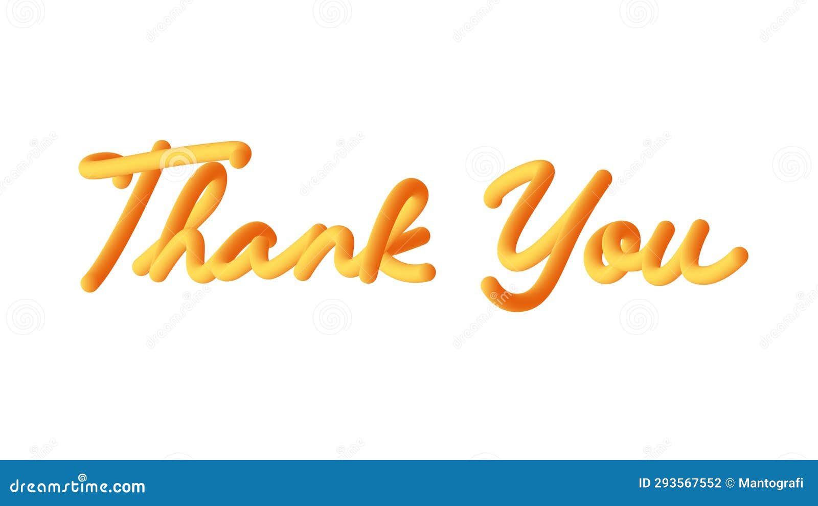 Colorful Thank You Typography, with 3D Color Gradations Like Balloons ...