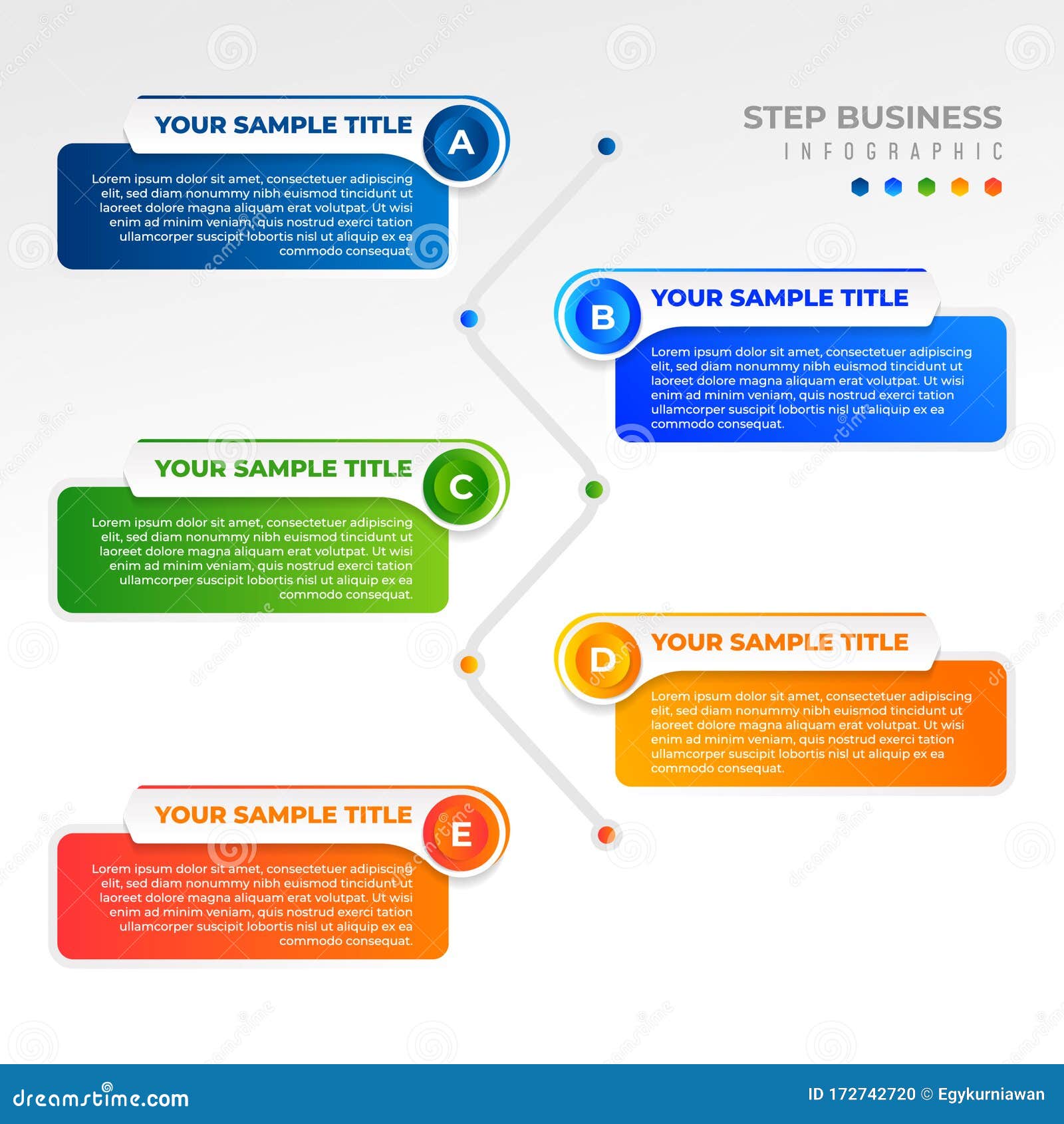 Gradient Timeline Infographic. Business Element for Perfect ...