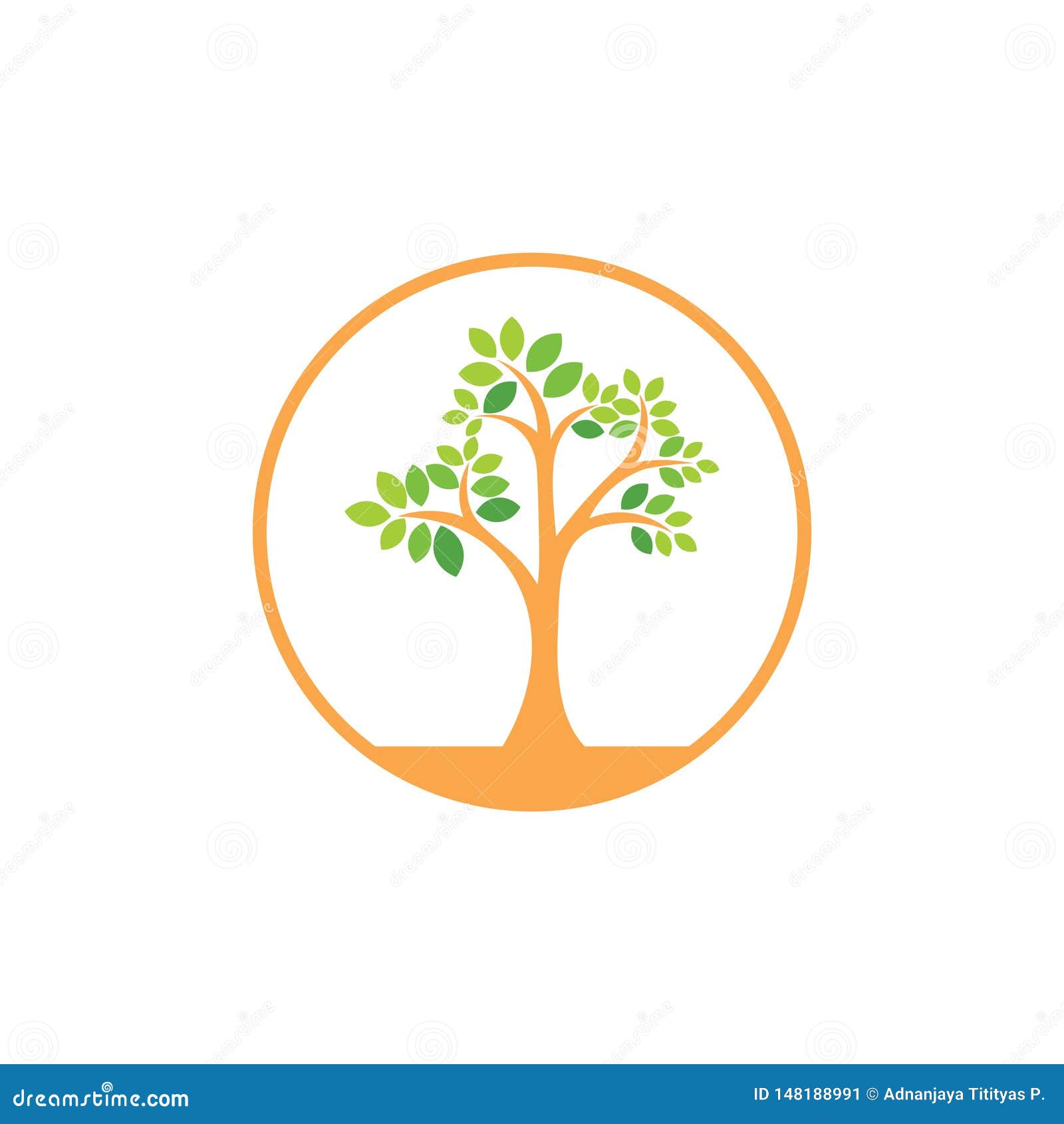 Gradient Tree Circle Logo Vector Stock Vector - Illustration of button ...