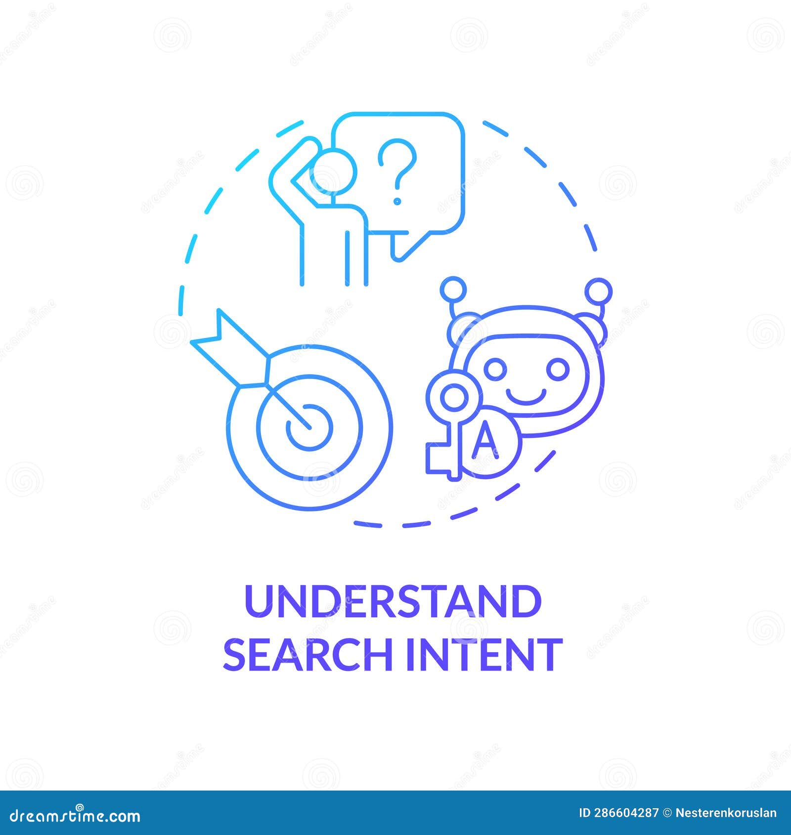 2D Gradient Understand Search Intent Line Icon Concept Stock Vector ... 2D Gradient Understand Search Intent Line Icon Concept Stock Vector ...