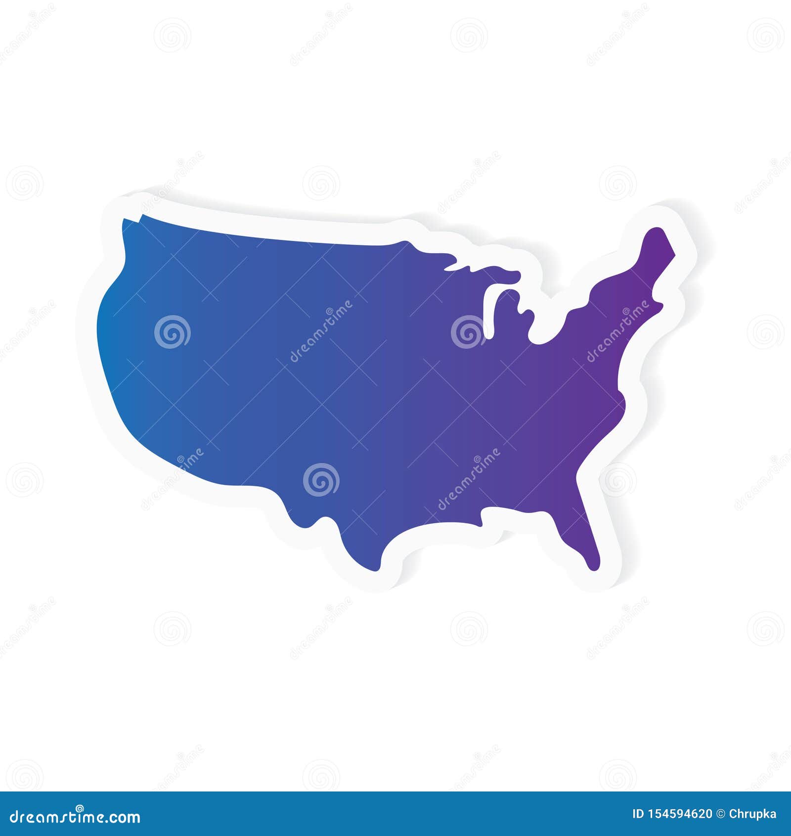 Gradient United States map stock vector. Illustration of gradient ...