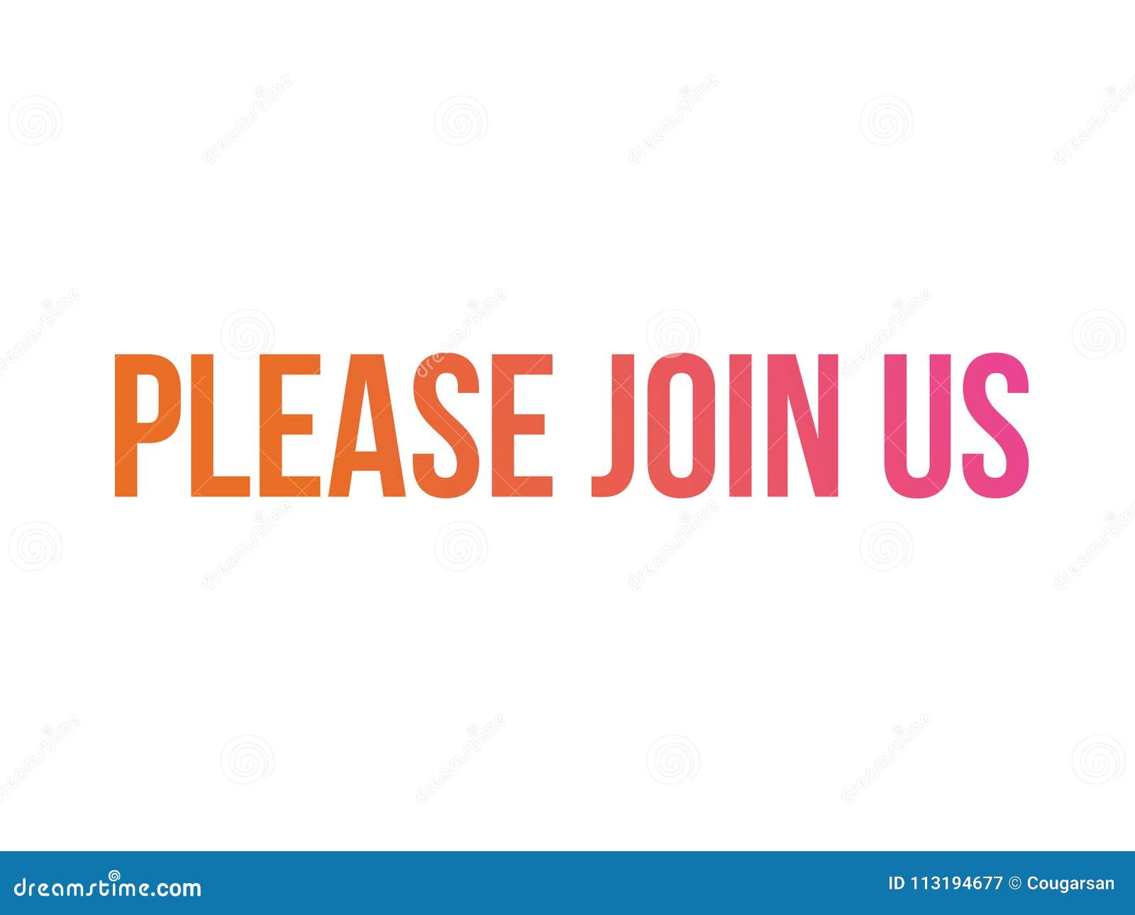 Gradient Vector Isolated Word PLEASE JOIN US Stock Vector ...