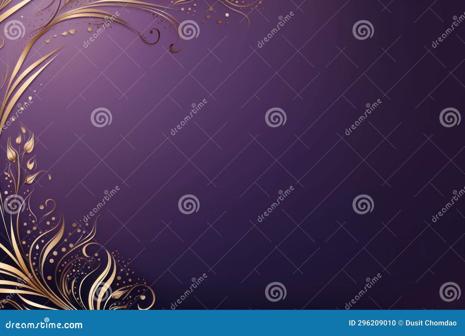 Gradient Violet Background Random Symmetric Gold Lined Subtle Indian ...