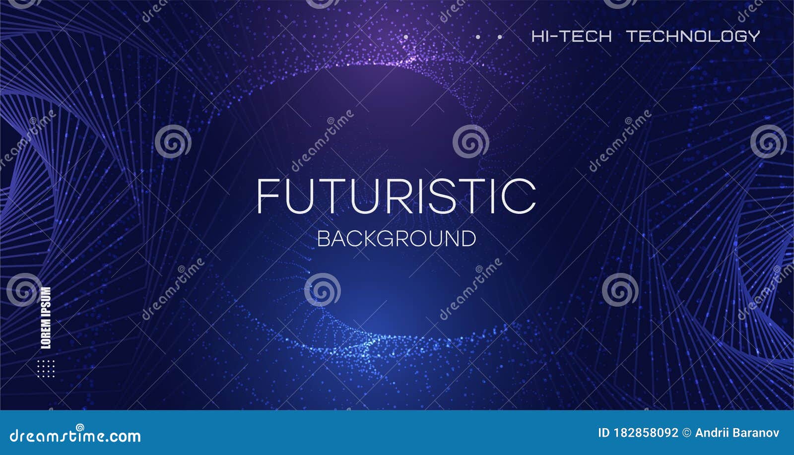 Gradient Violet Glowing Particles Background. Futuristic Style of ...