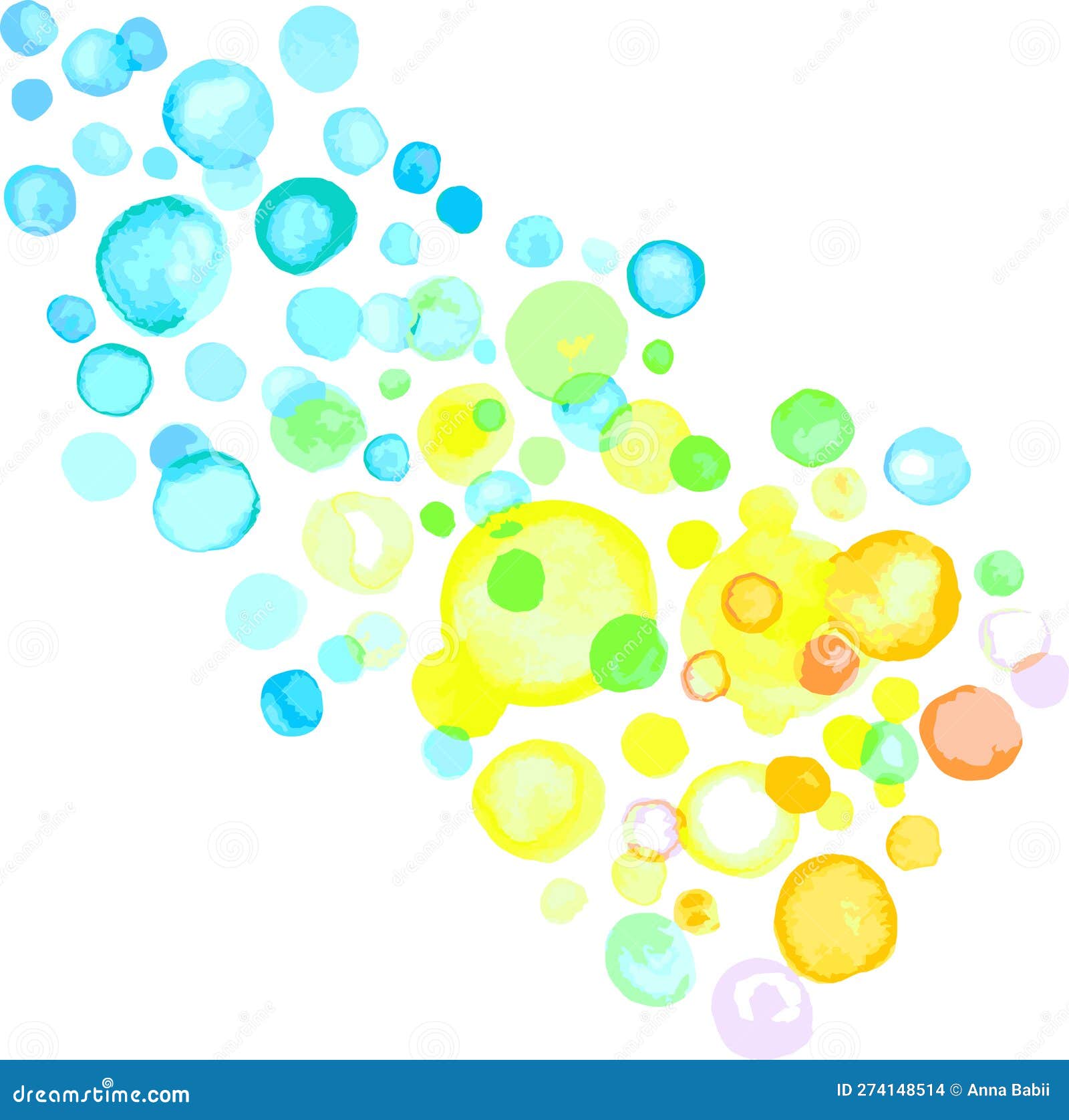 Gradient Watercolor Bubbles Vector Illustration Stock Vector ...