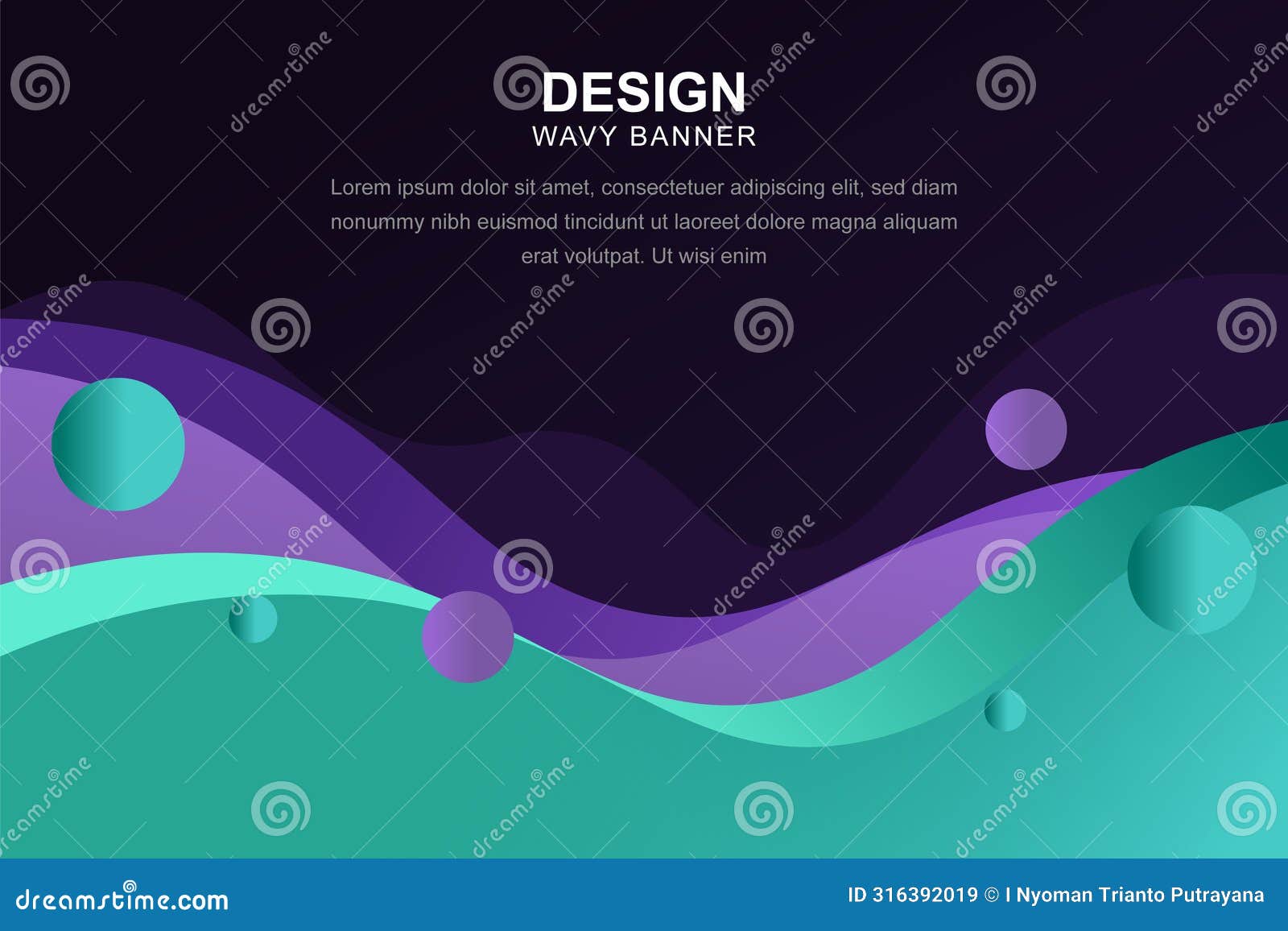 Gradient Wave with Circle Background Stock Vector - Illustration of ...
