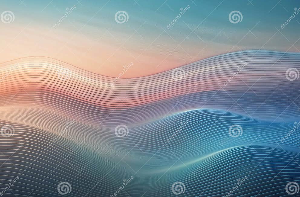 Gradient Wave Mesh Patterns, Tranquil Backgrounds, Generative Ai Stock ...