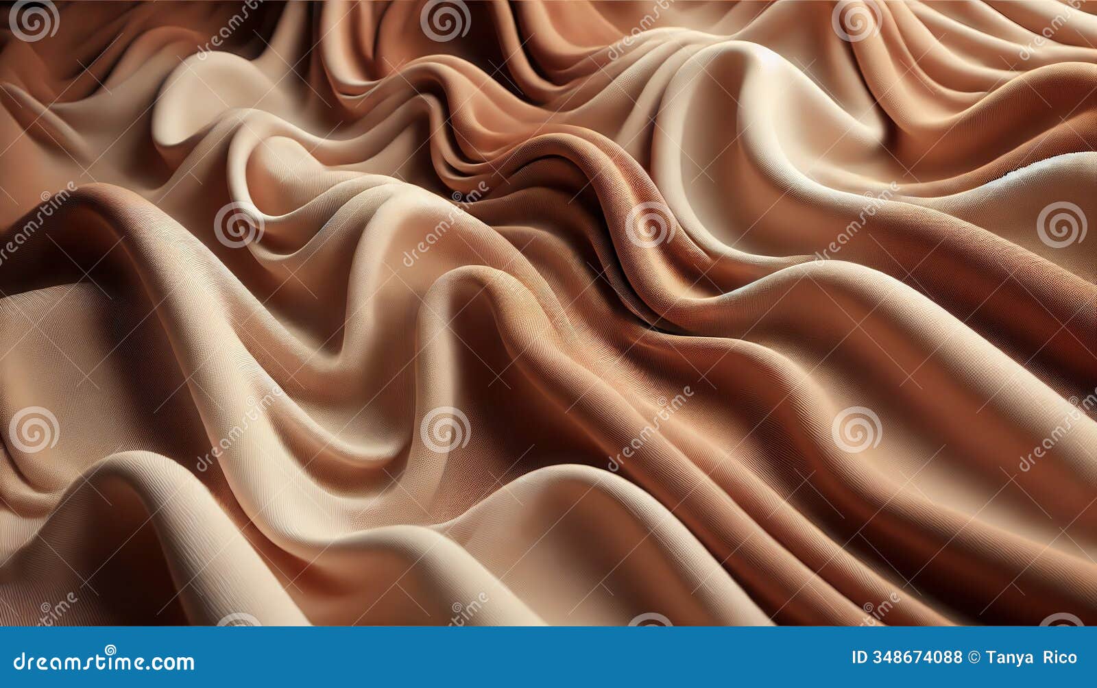 Gradient Waves of Fabric Texture 3D Effect in the Color of 2025 Mocha ...