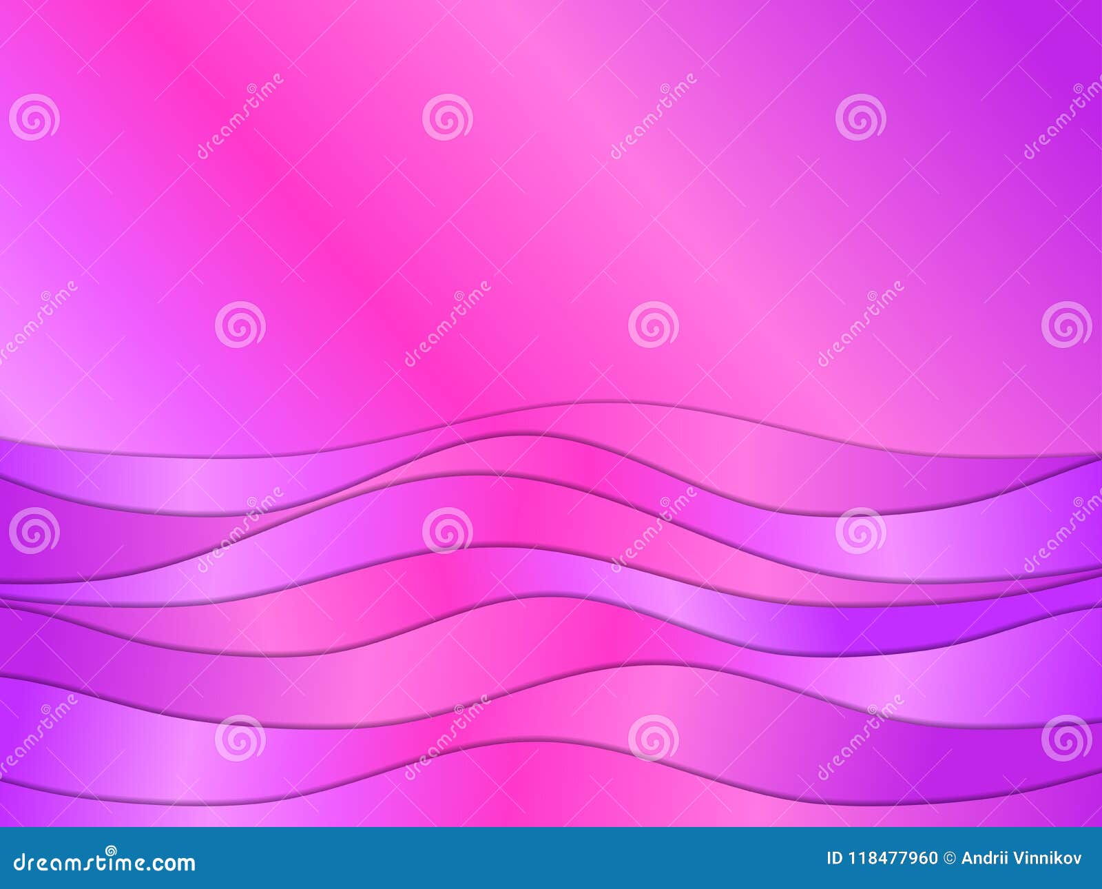 Gradient Waves with a Shadow. Trend Design. Paper Cut Style. Abstract ...