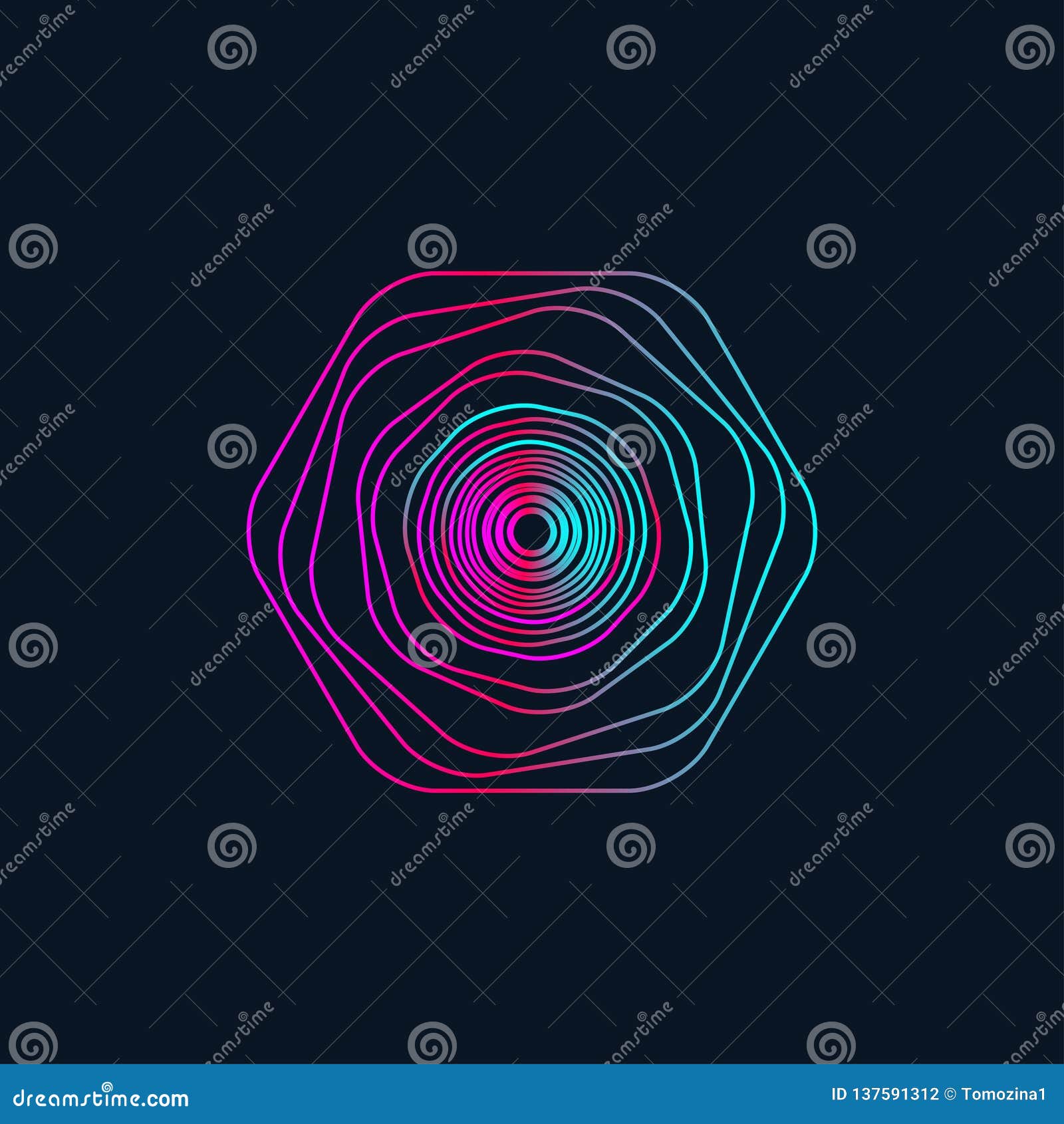 Gradient wavy circle stock vector. Illustration of line - 137591312
