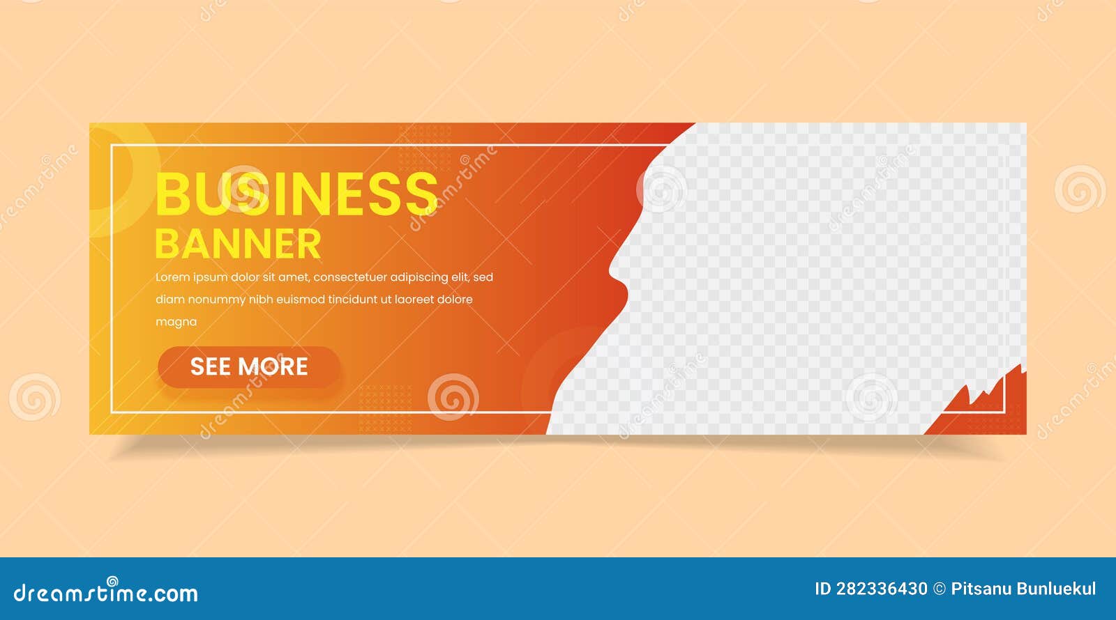 Gradient Web Banner Template Design Stock Vector - Illustration of poster, management: 282336430