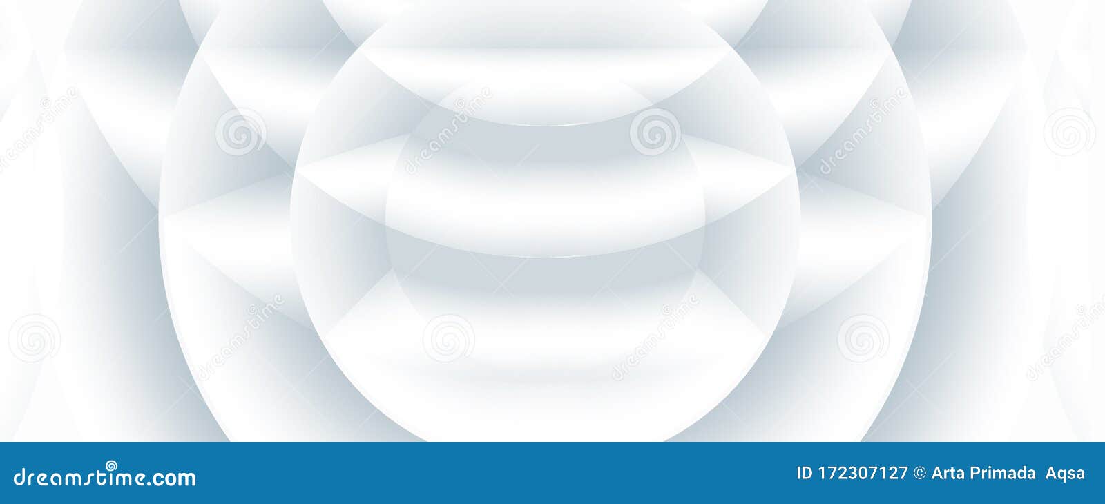 Gradient White Circle Space Banner Background Stock Illustration ...