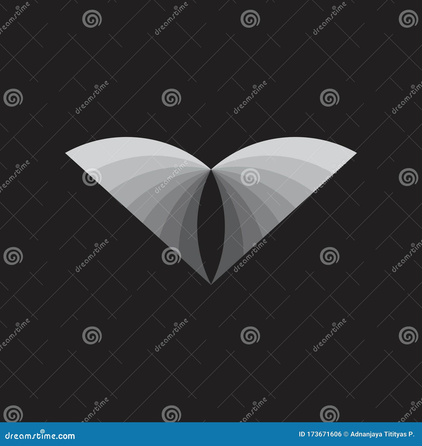 Gradient Wings Simple Design Logo Vector Stock Vector - Illustration of ...