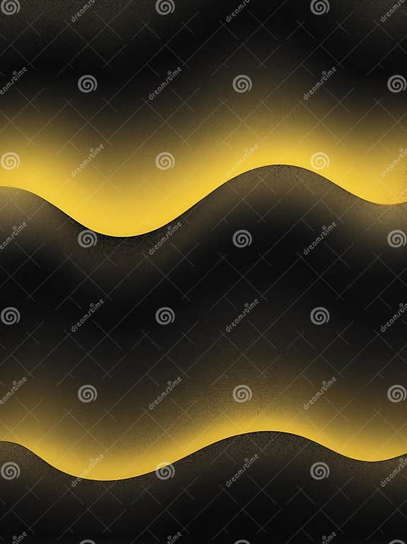 Gradient Yellow To Black Smooth Grainy Texture Transit Ai Generated Stock Illustration ...