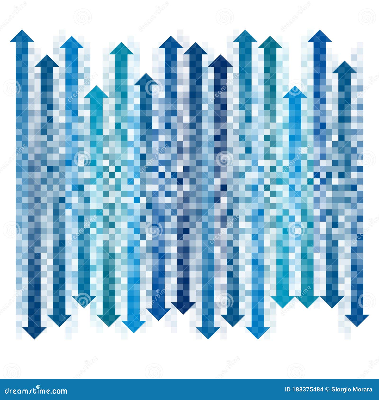 Gradiente Vectorial De Las Flechas De Cuadros Azules Ilustración del ...
