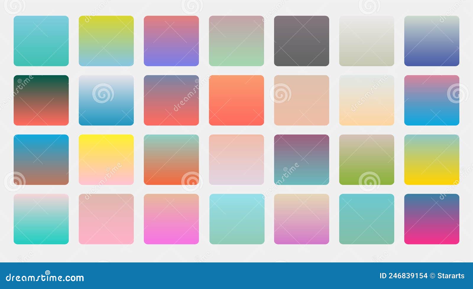 Gradientes Coloridos Em Diferentes Temas De Cores E Tons Grandes ...