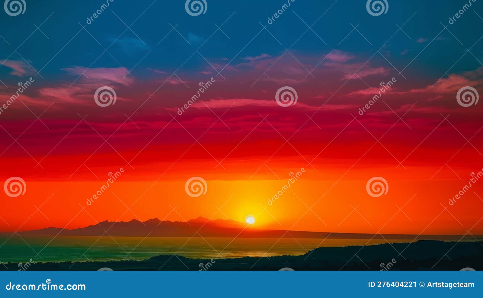 Gradients of Color in a Sunset. AI Generated Stock Image - Image of ...