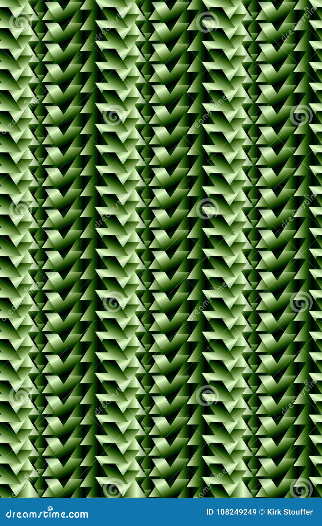 Detail of a Sharp Pattern Made Up of Shades of Green Triangle. Stock ...