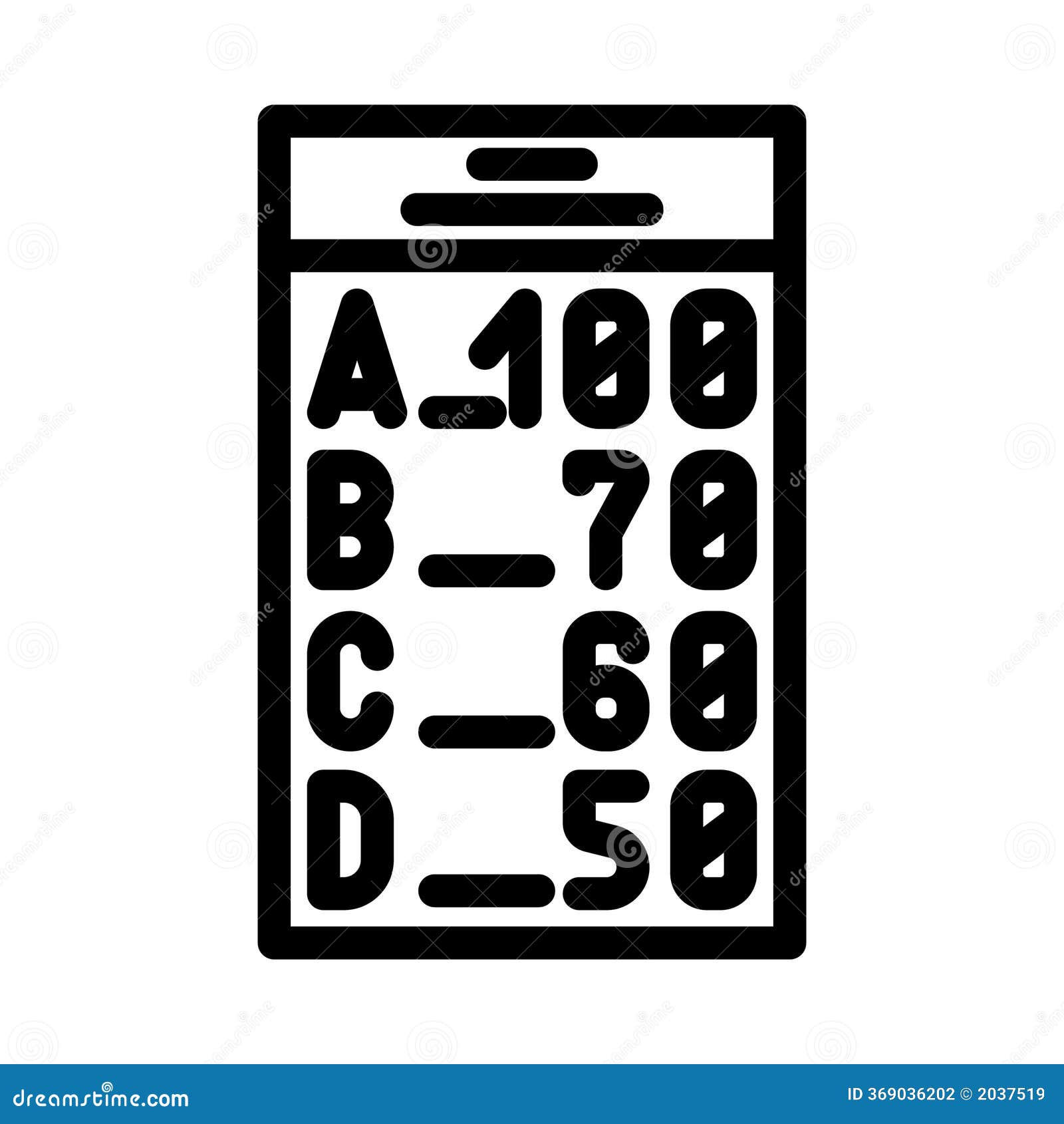 Grading System F . Grades For School With Minus Sign. Exam Result ...
