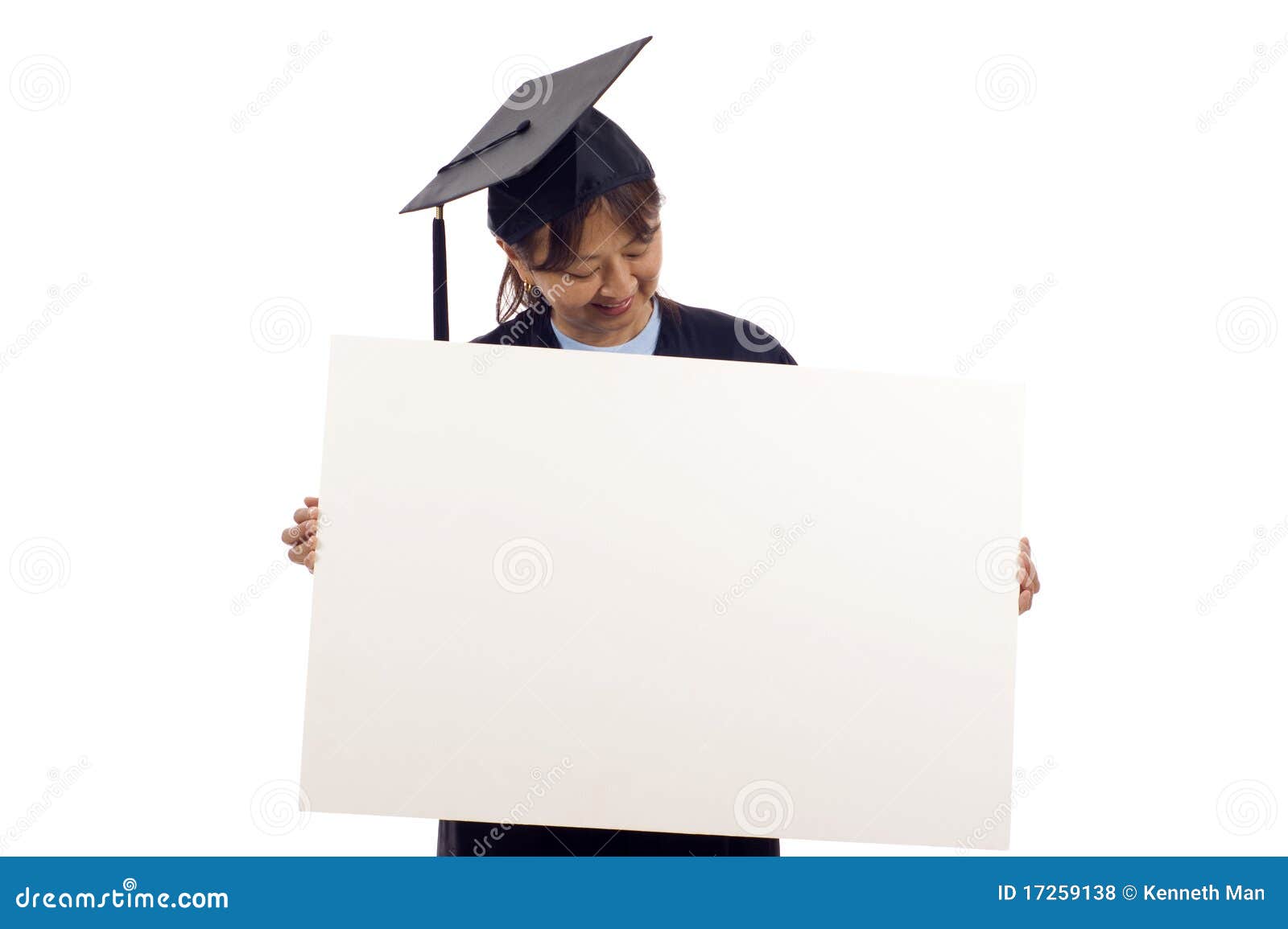 Graduado con la muestra foto de archivo. Imagen de viejo - 17259138