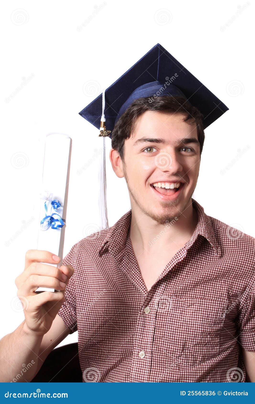 Graduado da High School foto de stock. Imagem de macho - 25565836