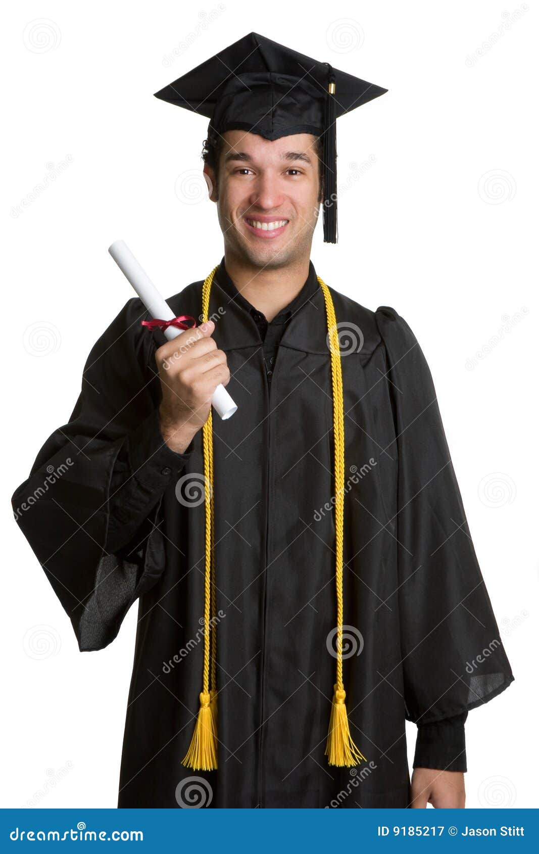 Graduado isolado do macho imagem de stock. Imagem de adolescentes - 9185217