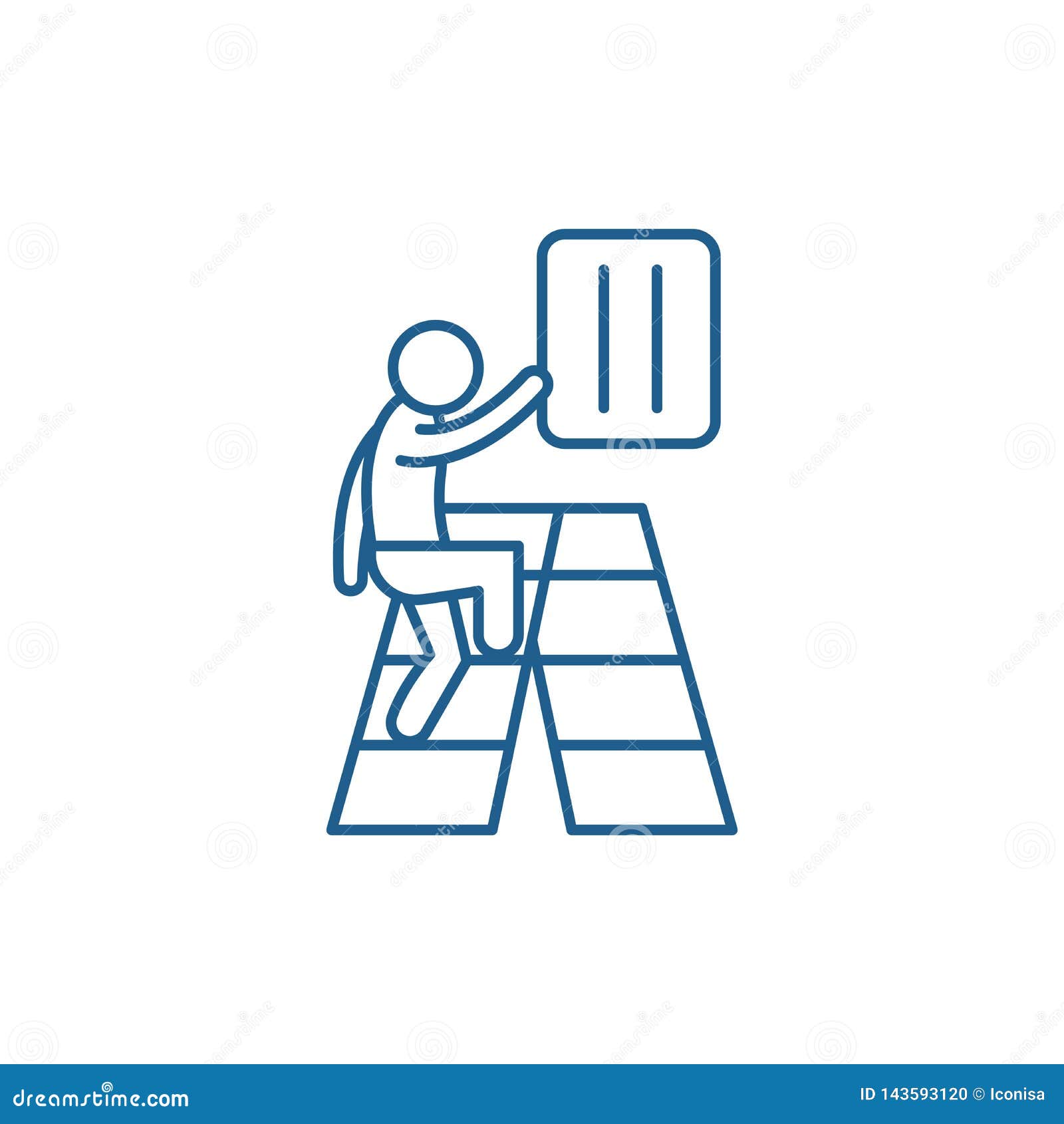 Gradual Development Line Icon Concept. Gradual Development Flat Vector ...