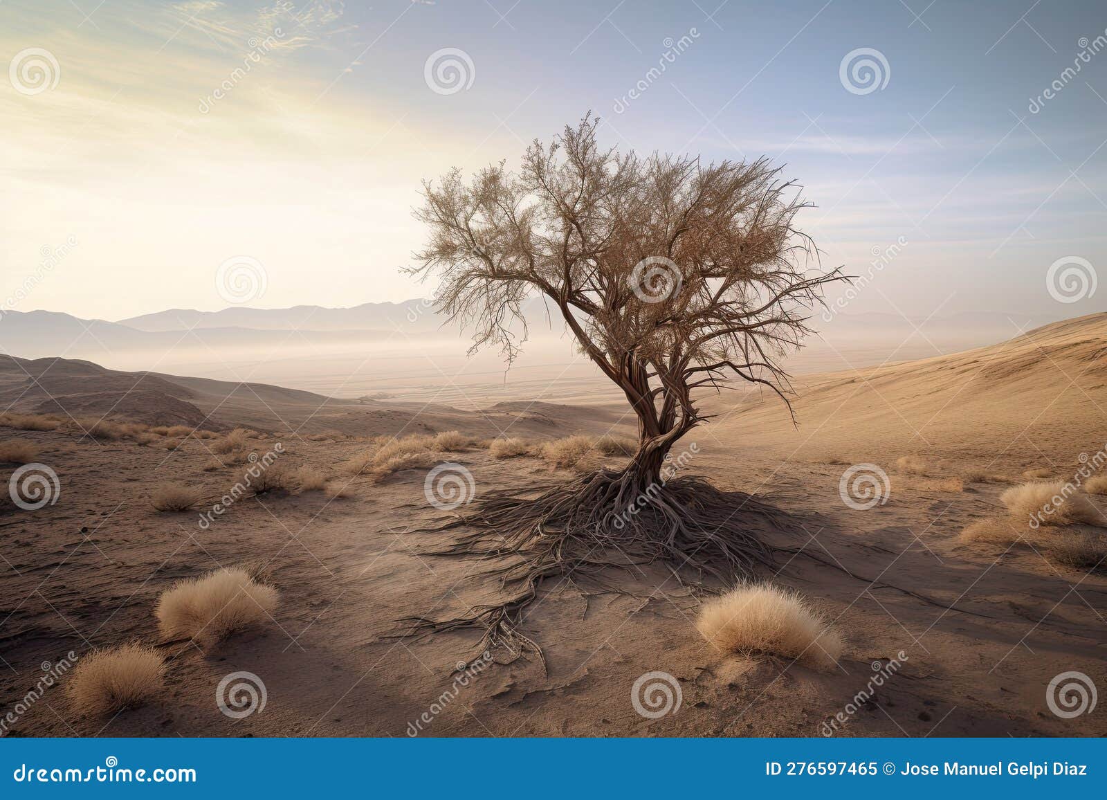 Gradually Withering, Expansive Single Tree Grappling with Harsh Arid ...
