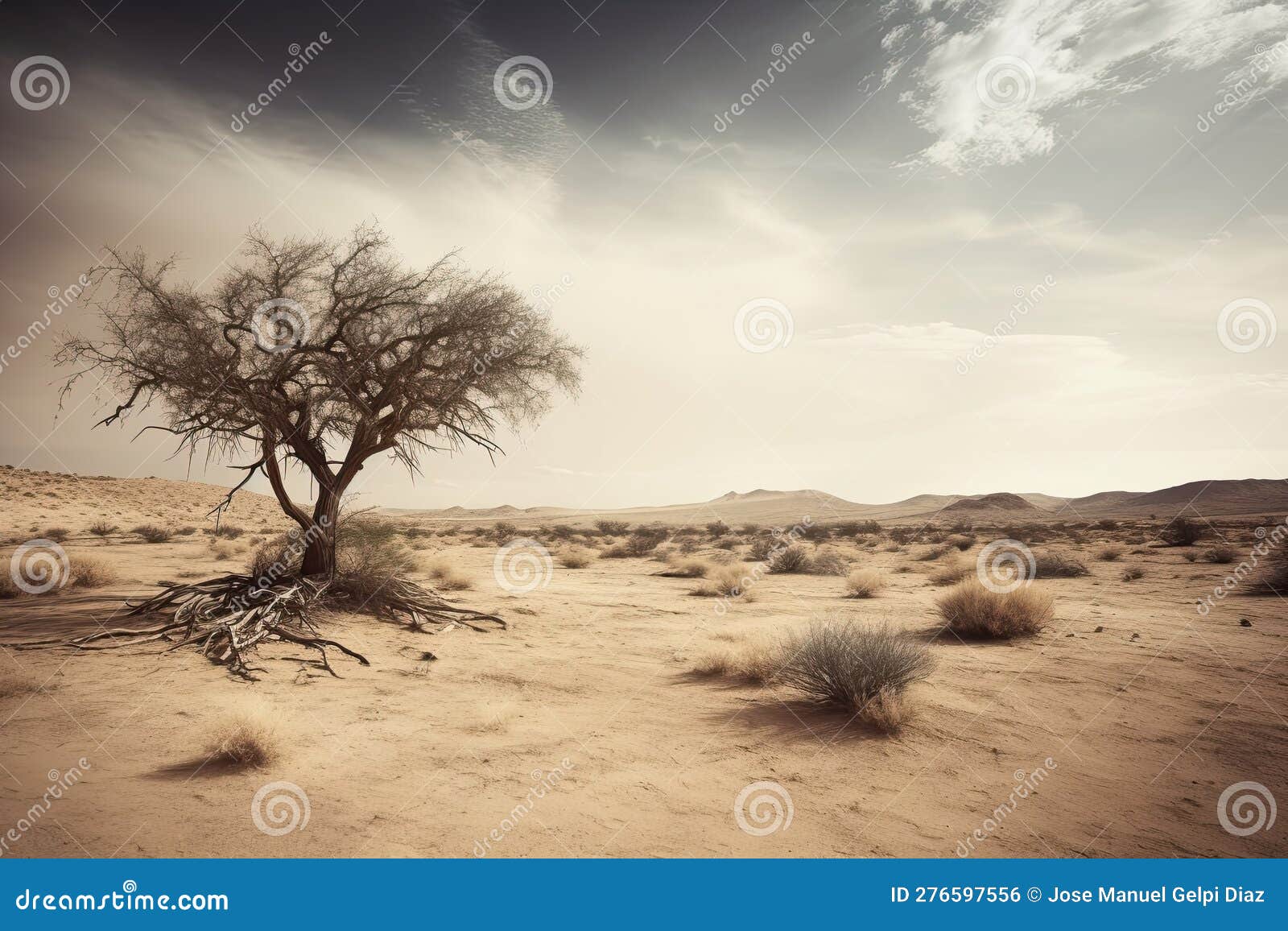 Gradually Withering, Expansive Single Tree Grappling with Harsh Arid ...