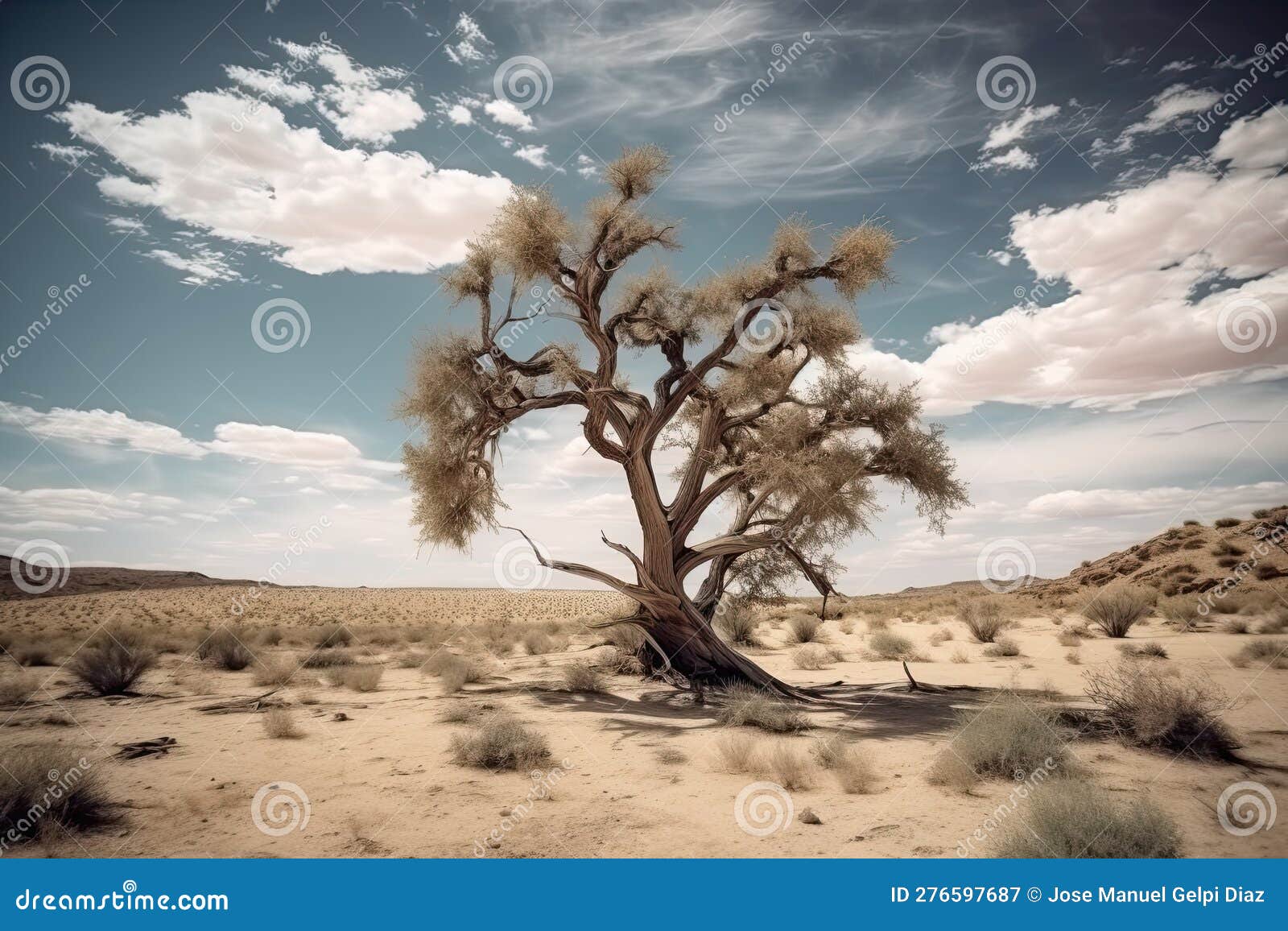 Gradually Withering, Expansive Single Tree Grappling with Harsh Arid ...