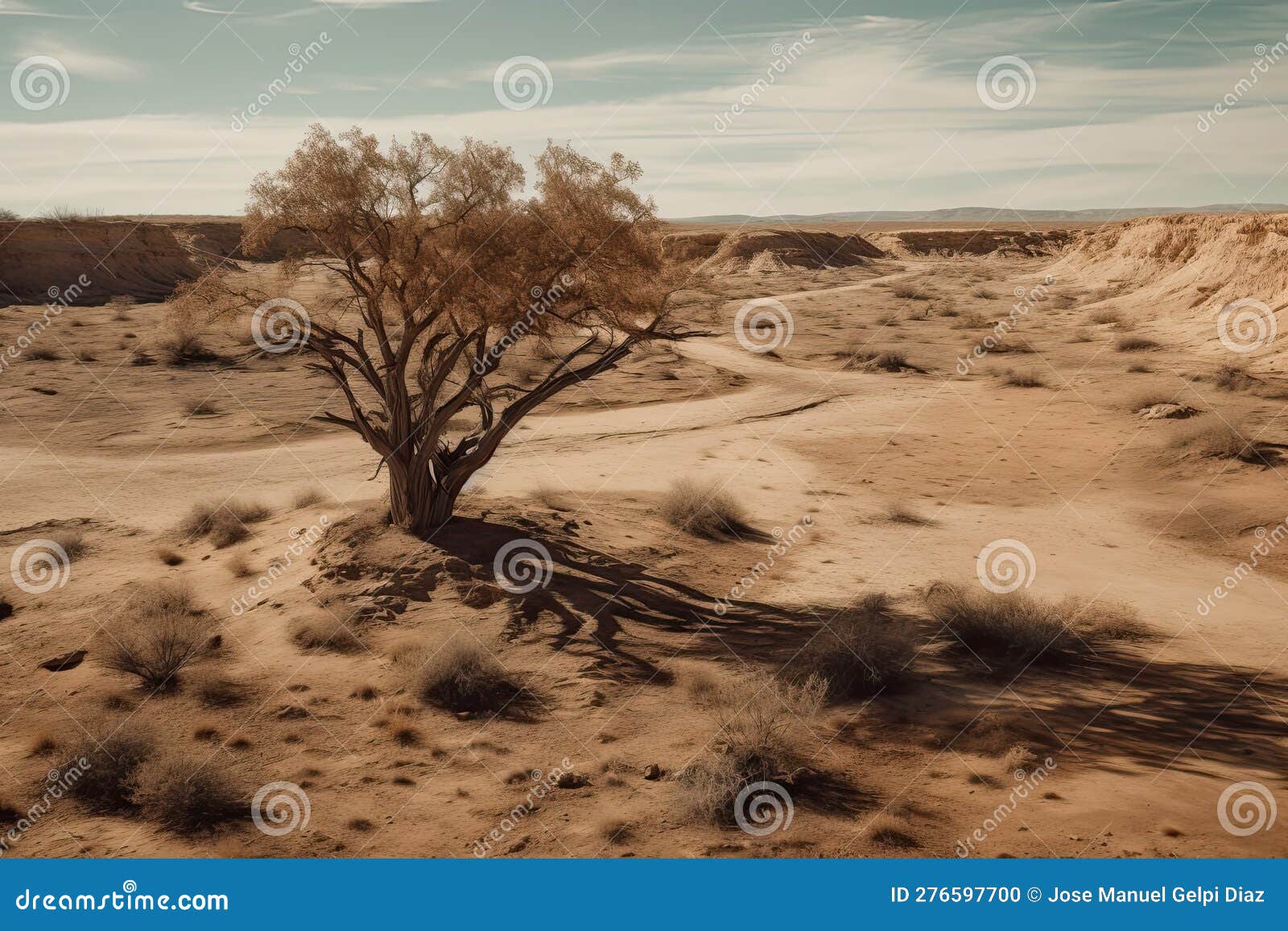 Gradually Withering, Expansive Single Tree Grappling with Harsh Arid ...