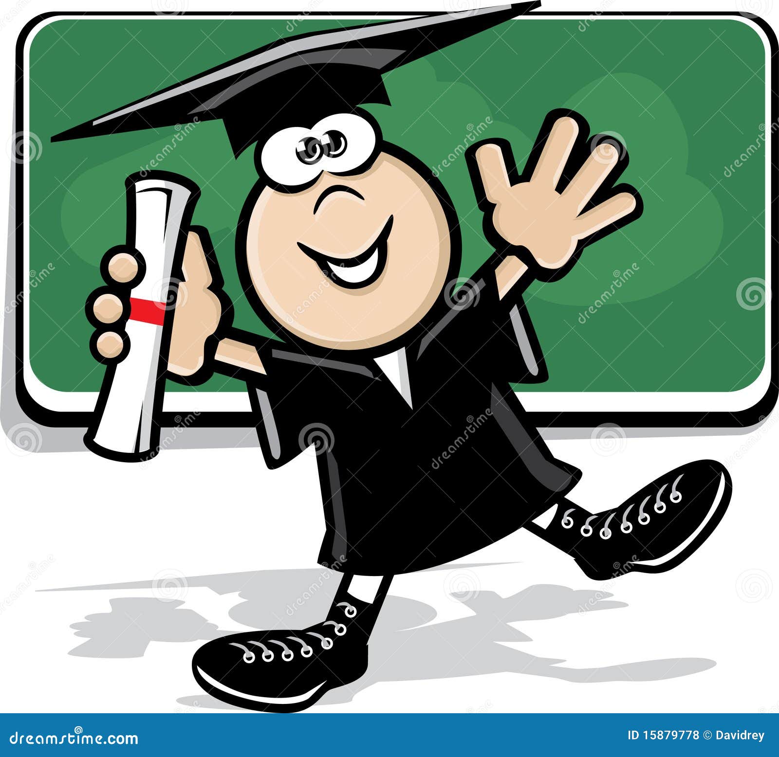 Graduate stock vector. Illustration of cartoon, back - 15879778