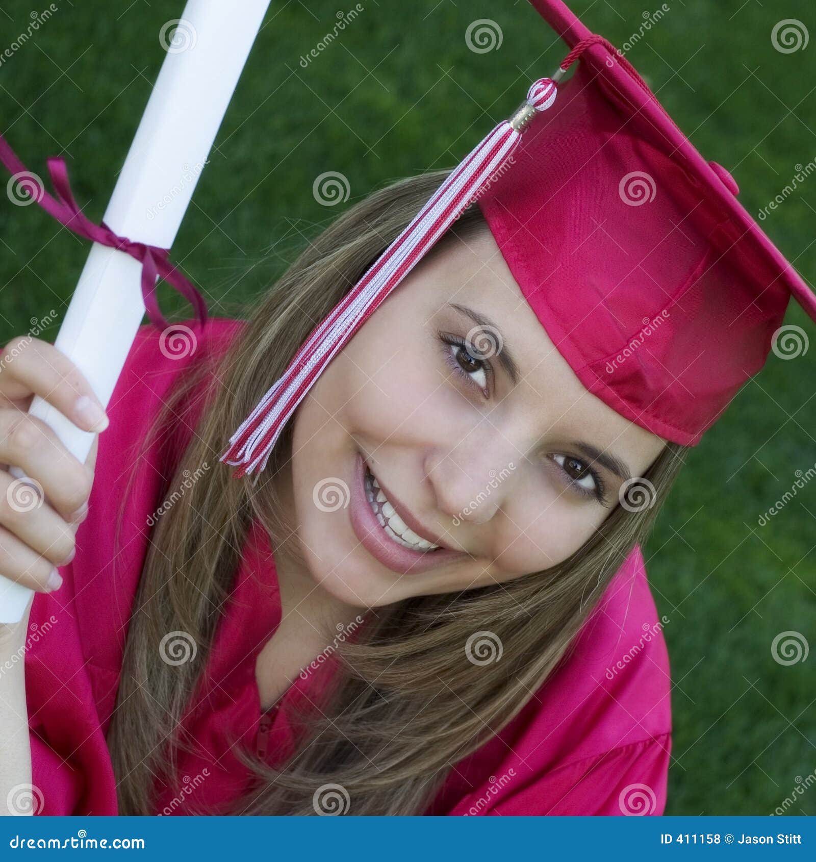 Graduate stock photo. Image of gown, diploma, smiling, diplomas - 411158