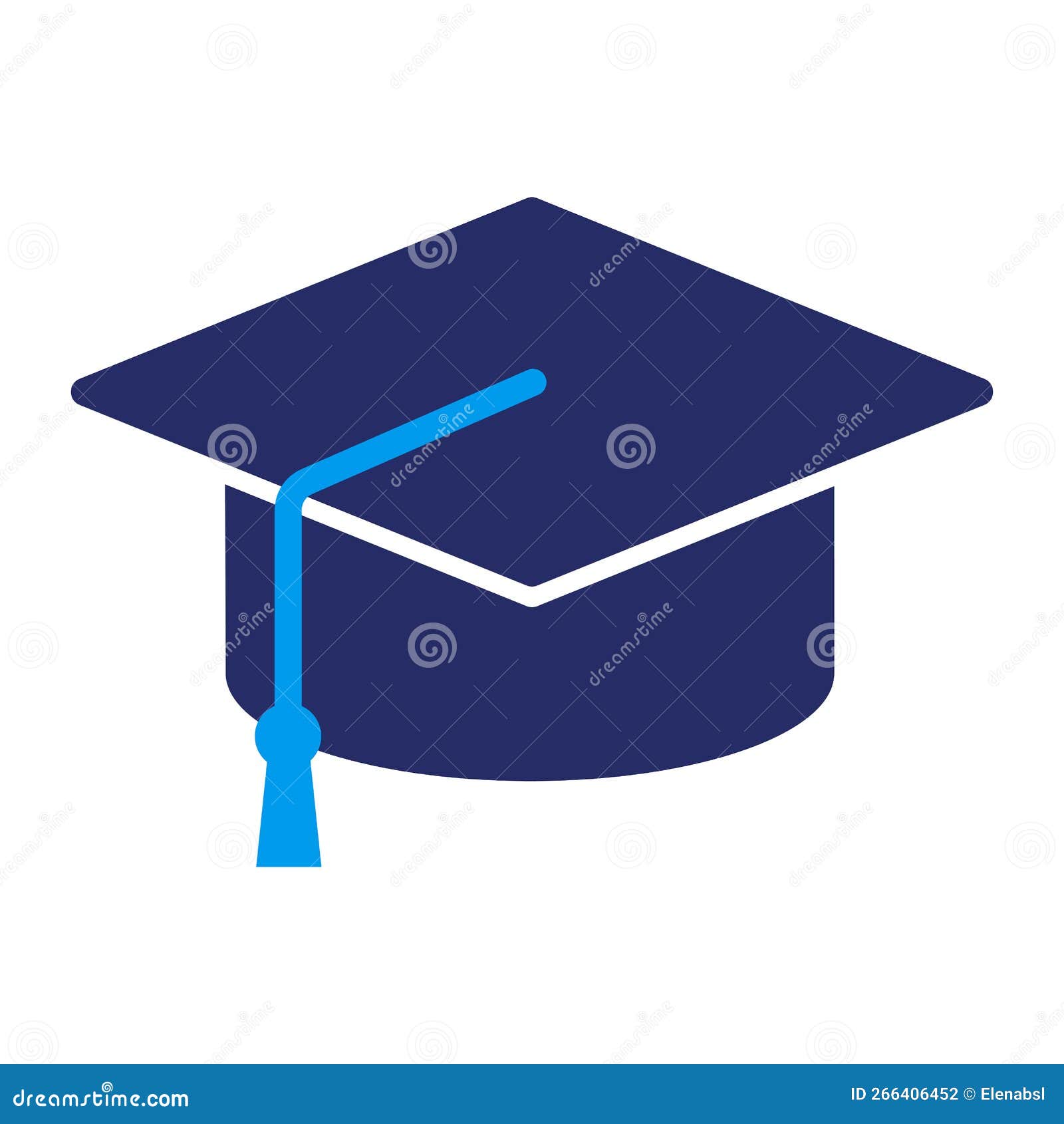 Graduate Academic Cap Icon Isolated Stock Vector - Illustration of ...