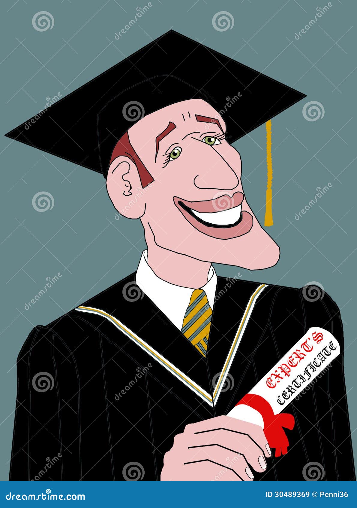 The graduate stock illustration. Illustration of gold - 30489369