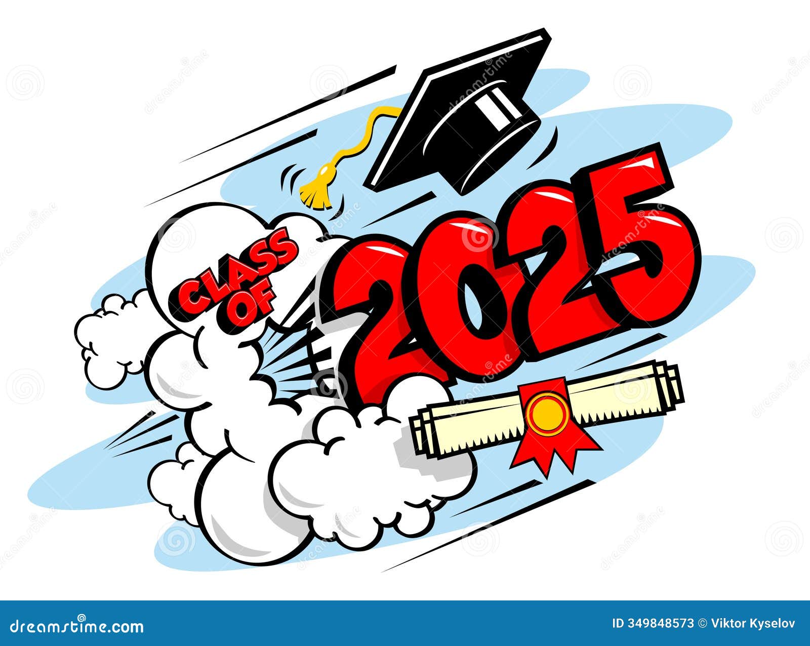 2025 Graduate Class Start Up Stock Vector - Illustration of launch ...