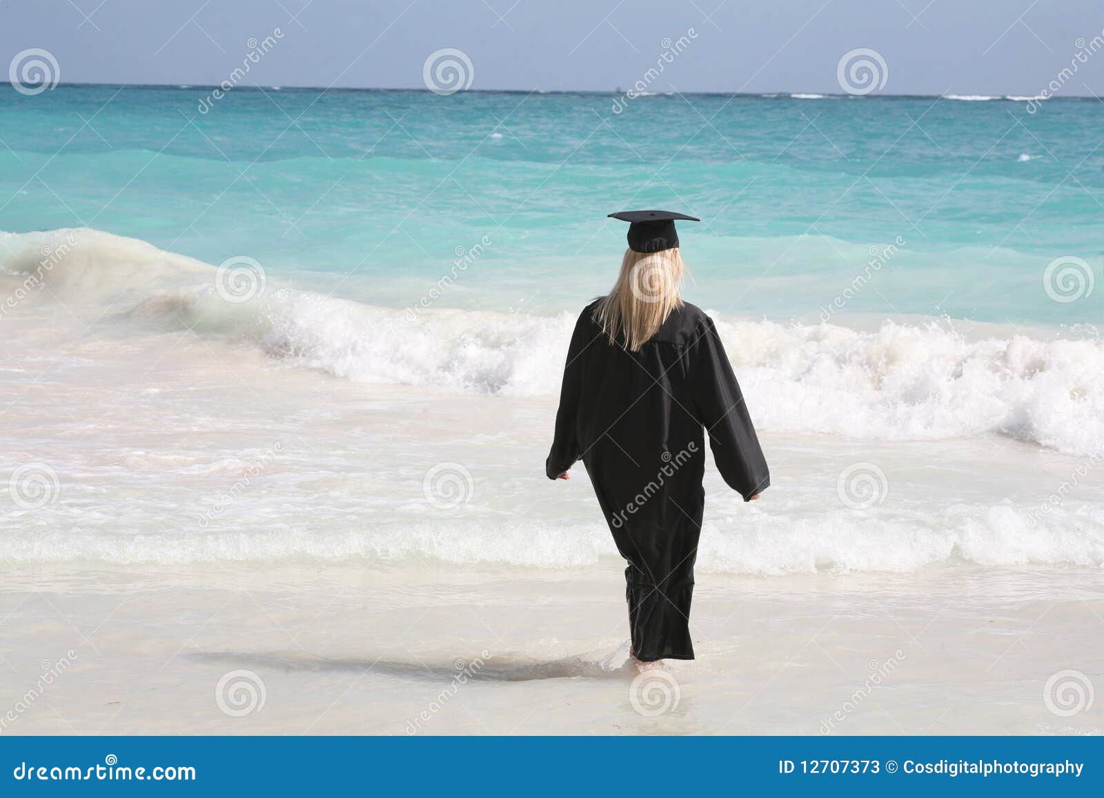 Graduate Contemplating Future Stock Image - Image of future, masters ...