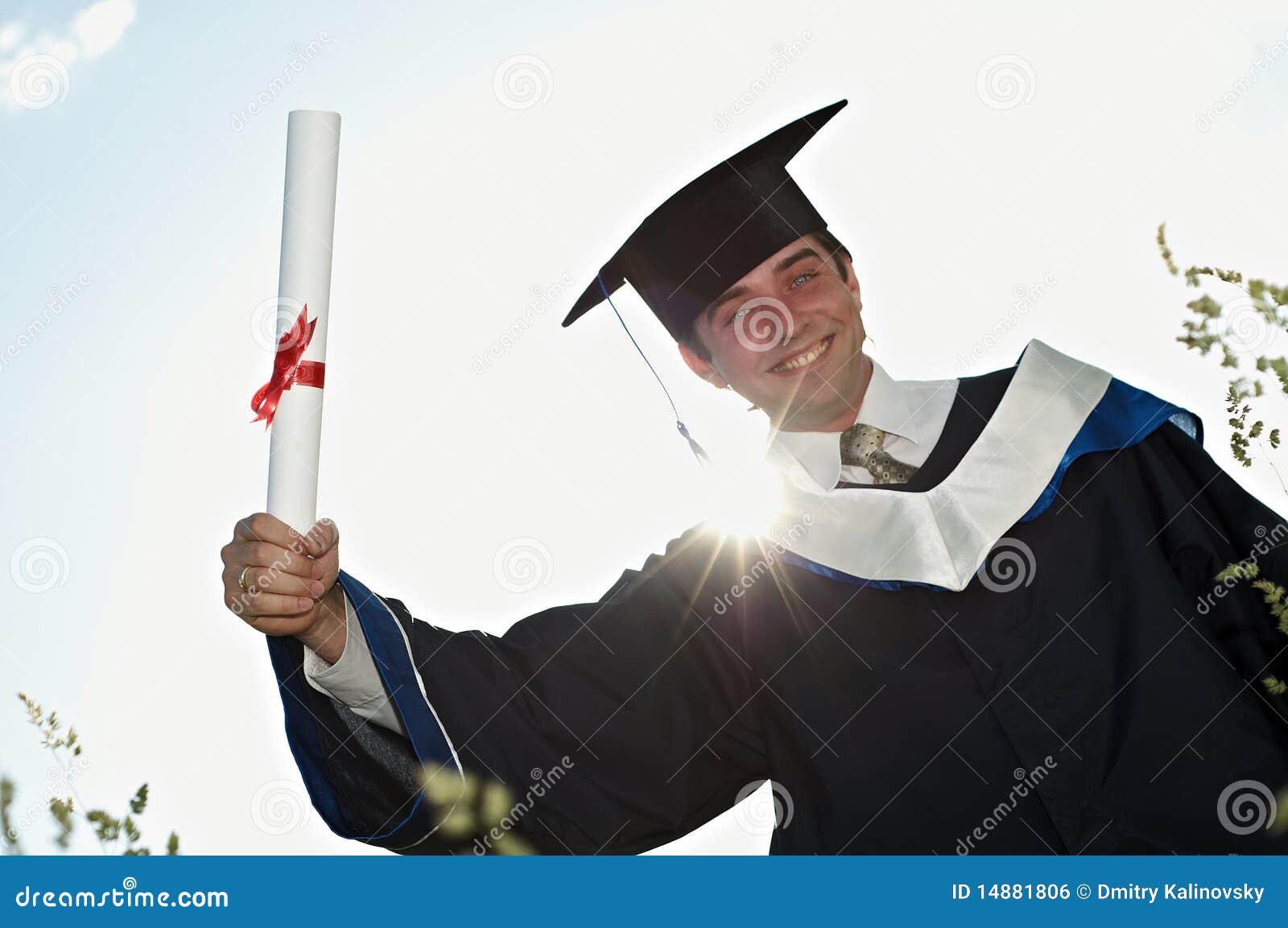 Graduate with a diploma stock photo. Image of beautiful - 14881806