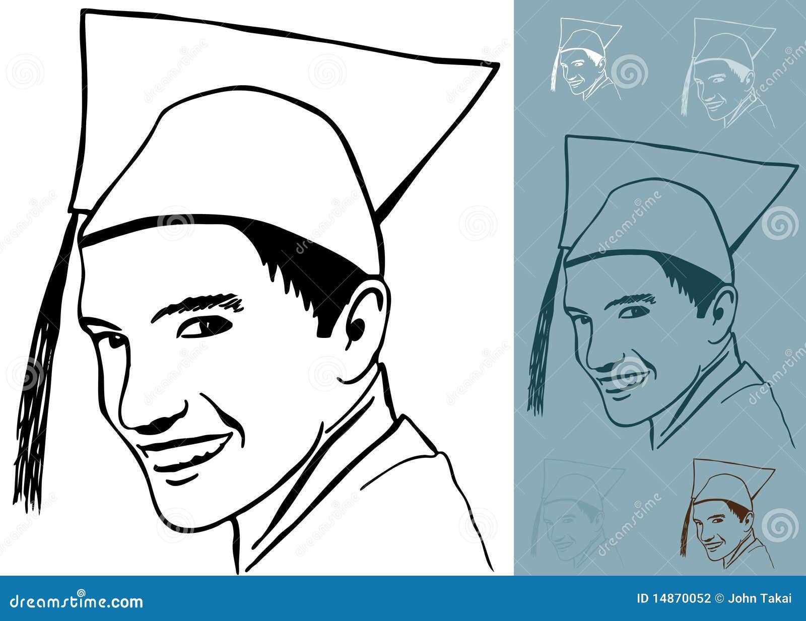 Graduate Drawing stock vector. Illustration of graphic - 14870052