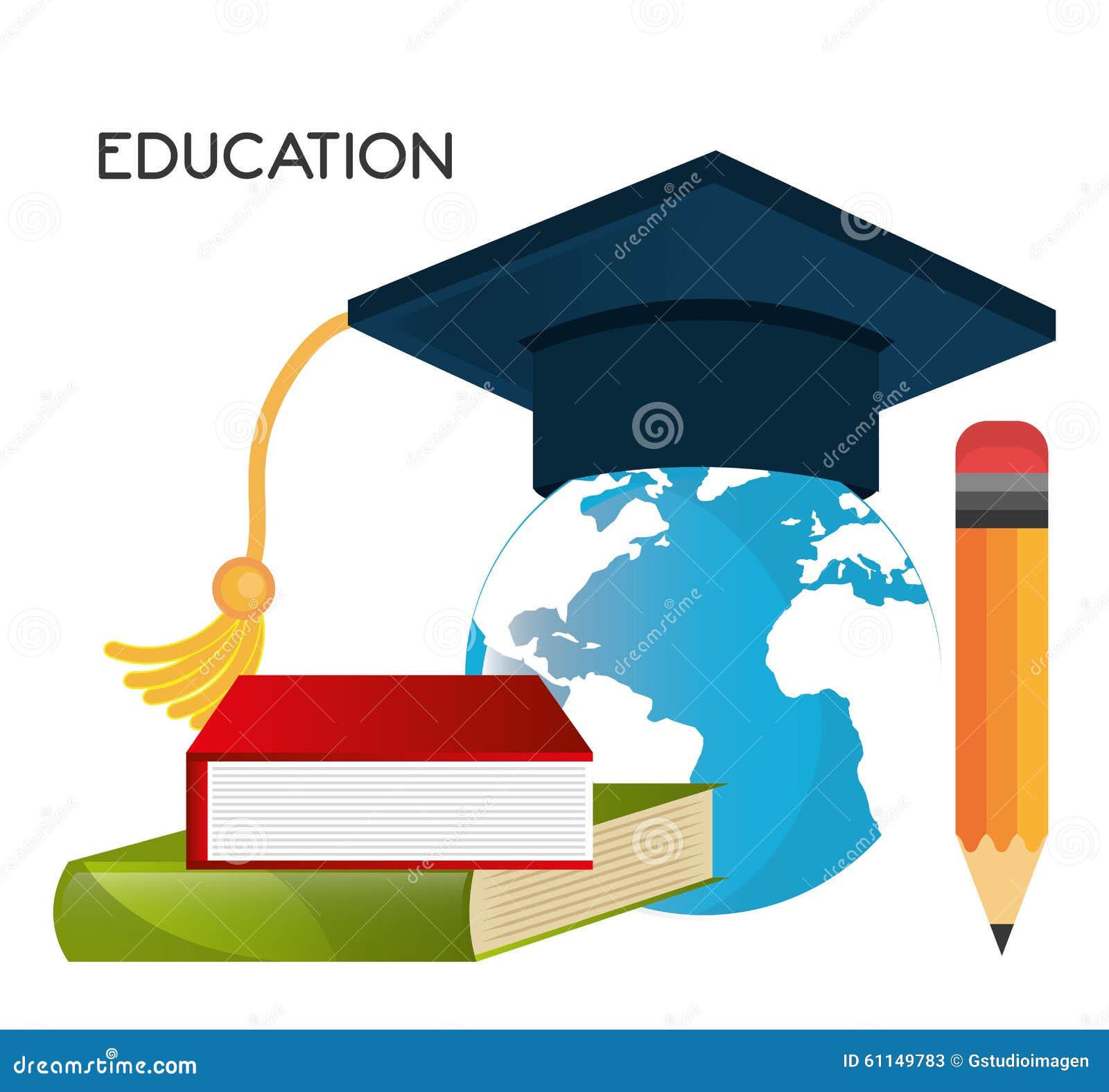 Graduate education design stock vector. Illustration of books - 61149783
