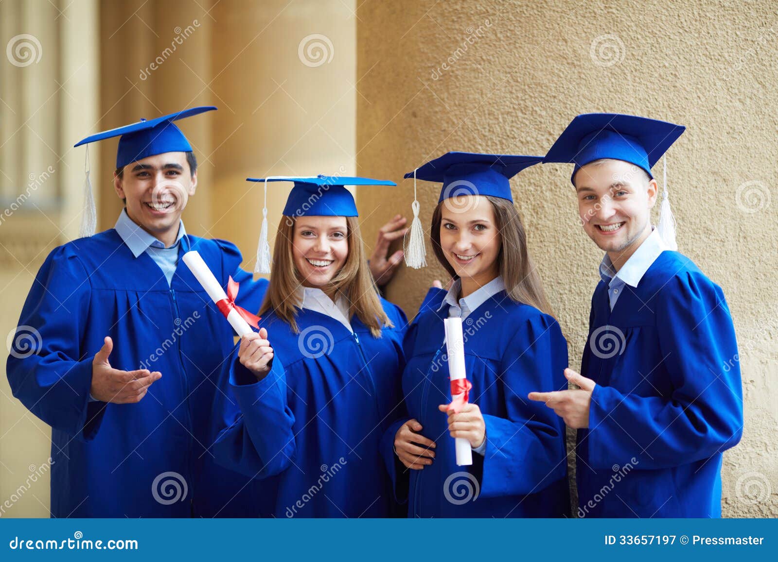 Graduate friends stock image. Image of intelligent, college - 33657197