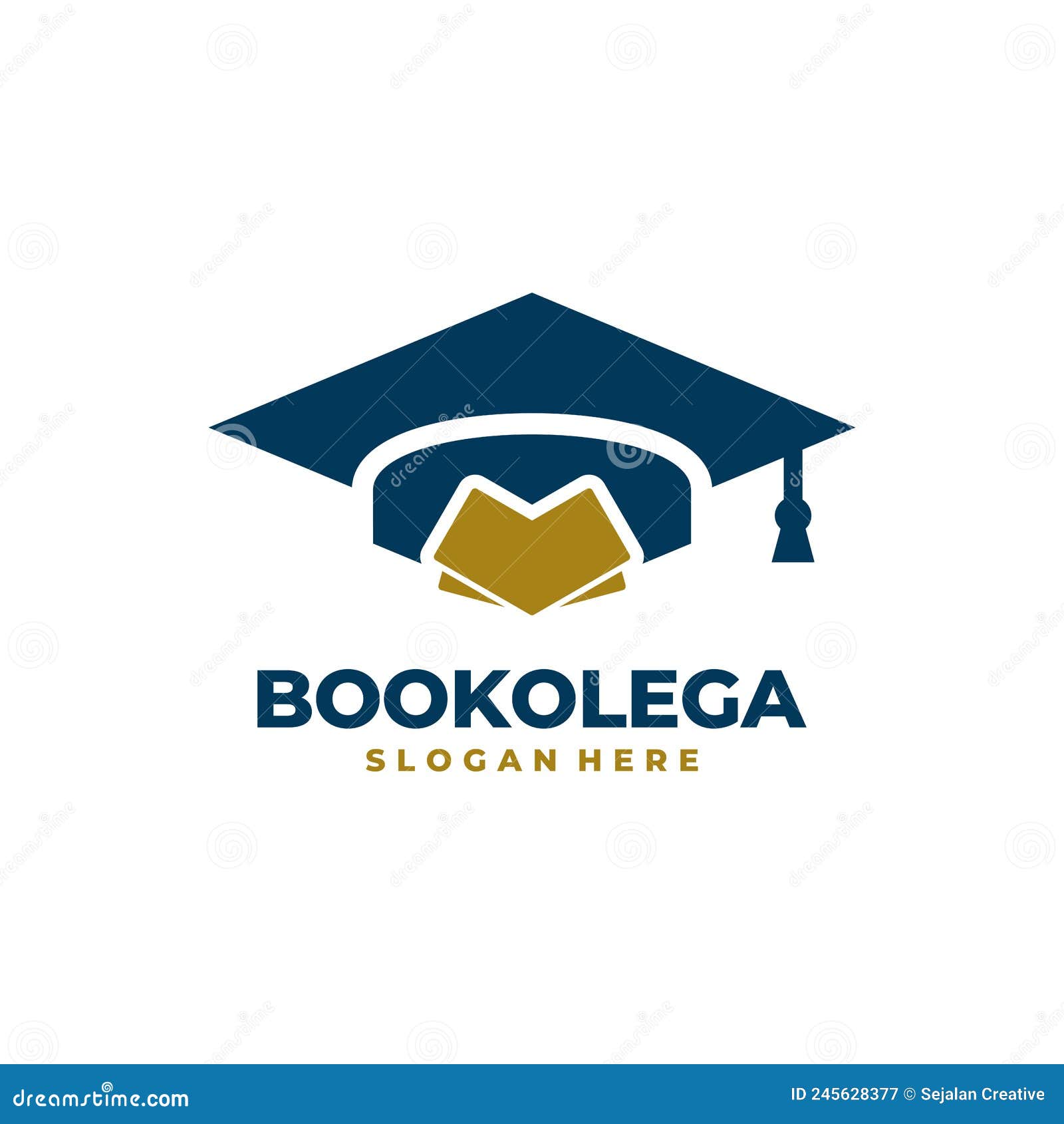 Graduate Hat and Book Logo Vector Stock Vector - Illustration of ...