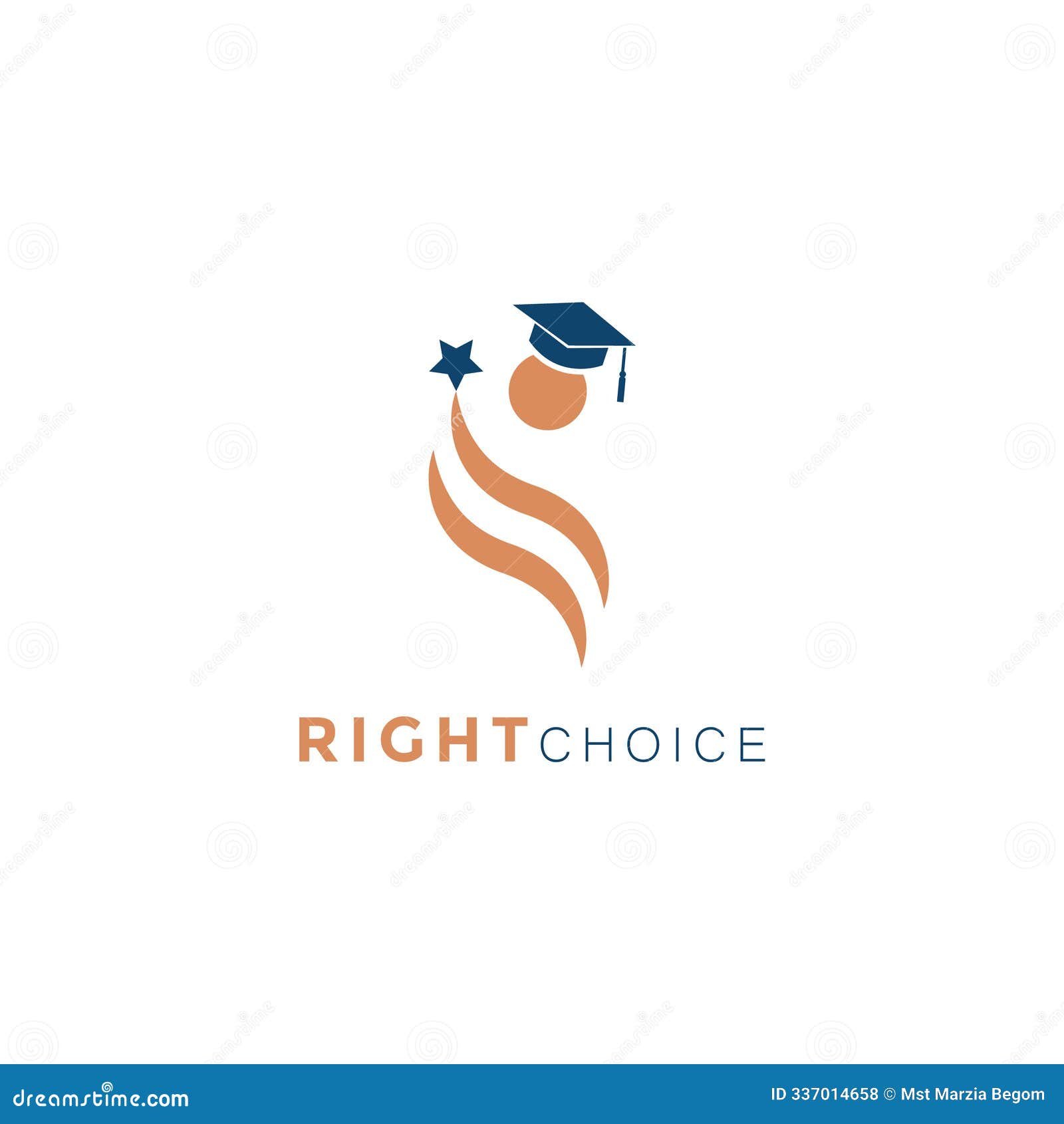 Student Logo With Colorful Logo Template, Cartoon Vector ...