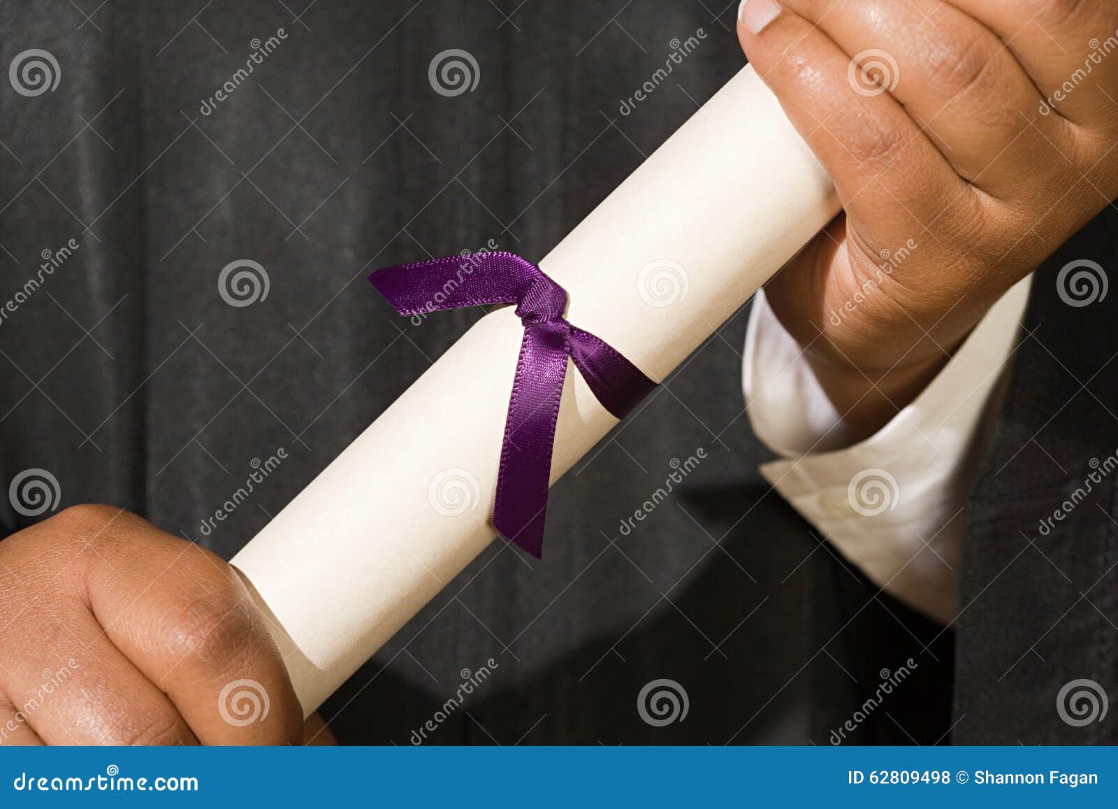 Graduate Holding College Diploma Certificate Royalty-Free Stock ...