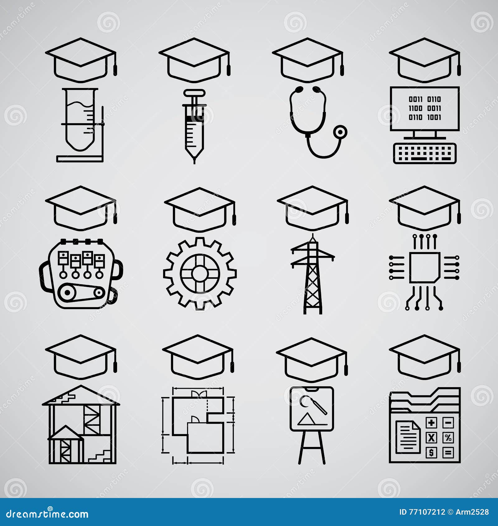 Graduate Icon, Female Academy Graduation Woman Symbol Vector ...