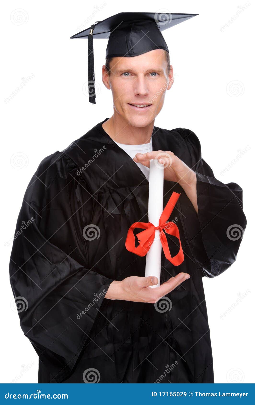Graduate man stock image. Image of high, isolated, beautiful - 17165029